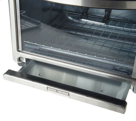 George Foreman Stainless Steel Infrared Oven w/ Rotisserie - QVC.com