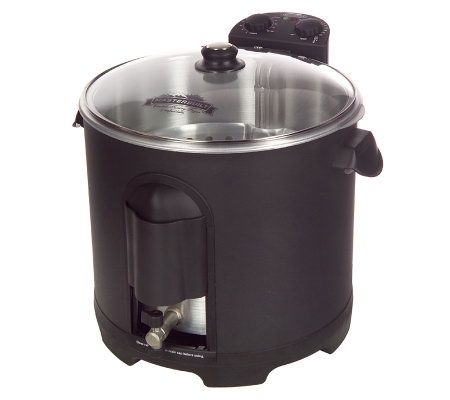 Masterbuilt 28qt. Electric Turkey Fryer w/ Drain Valve and Timer - QVC.com