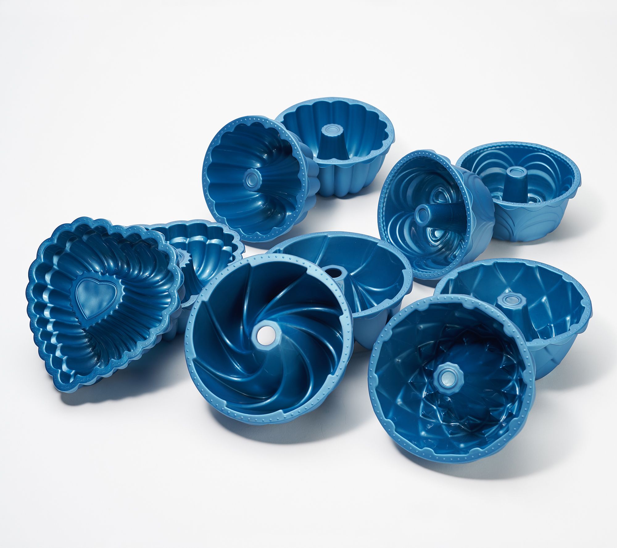 "As Is" Cook's Essentials 10-pc Silicone Decorative Cake Mold Set - QVC.com