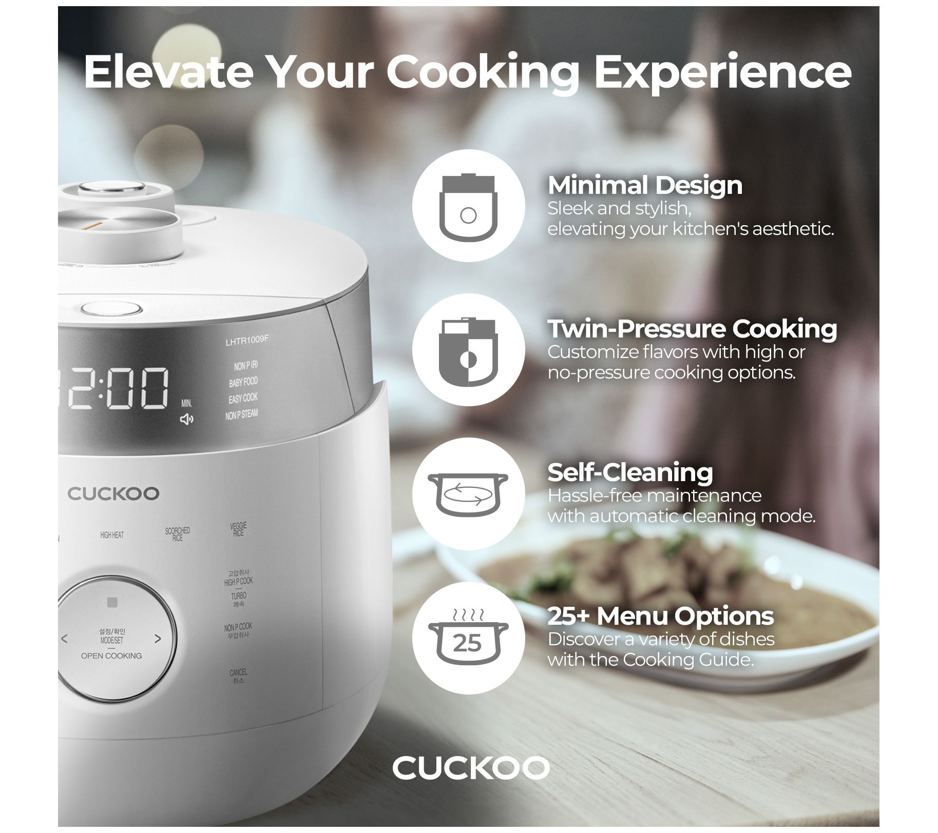 CUCKOO 6-Cup Induction Heating Twin Pressure Rice Cooker - QVC.com