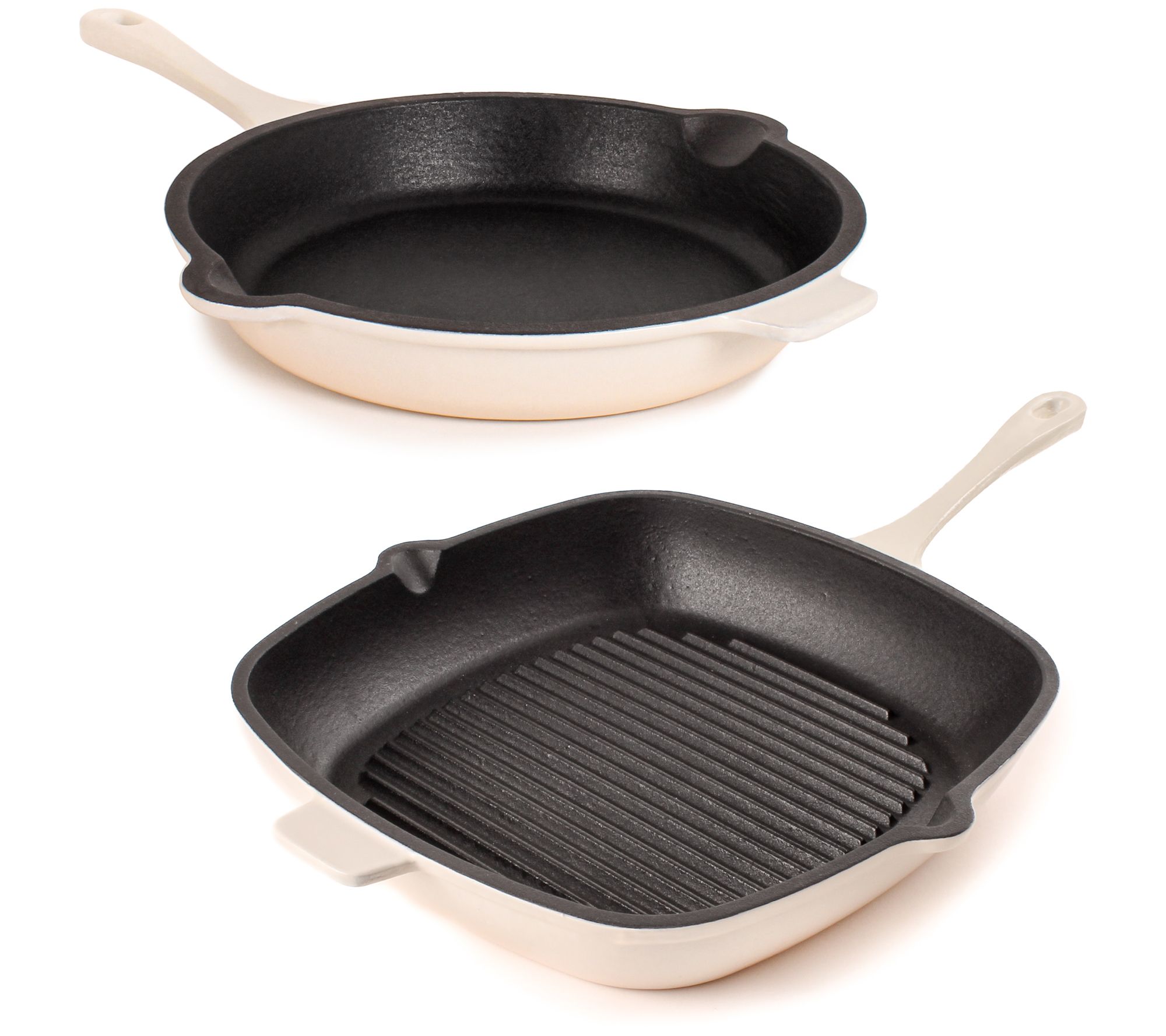 BergHOFF Neo 2P c Cast Iron 10" Fry Pan & 11" Grill Pan Set - QVC.com