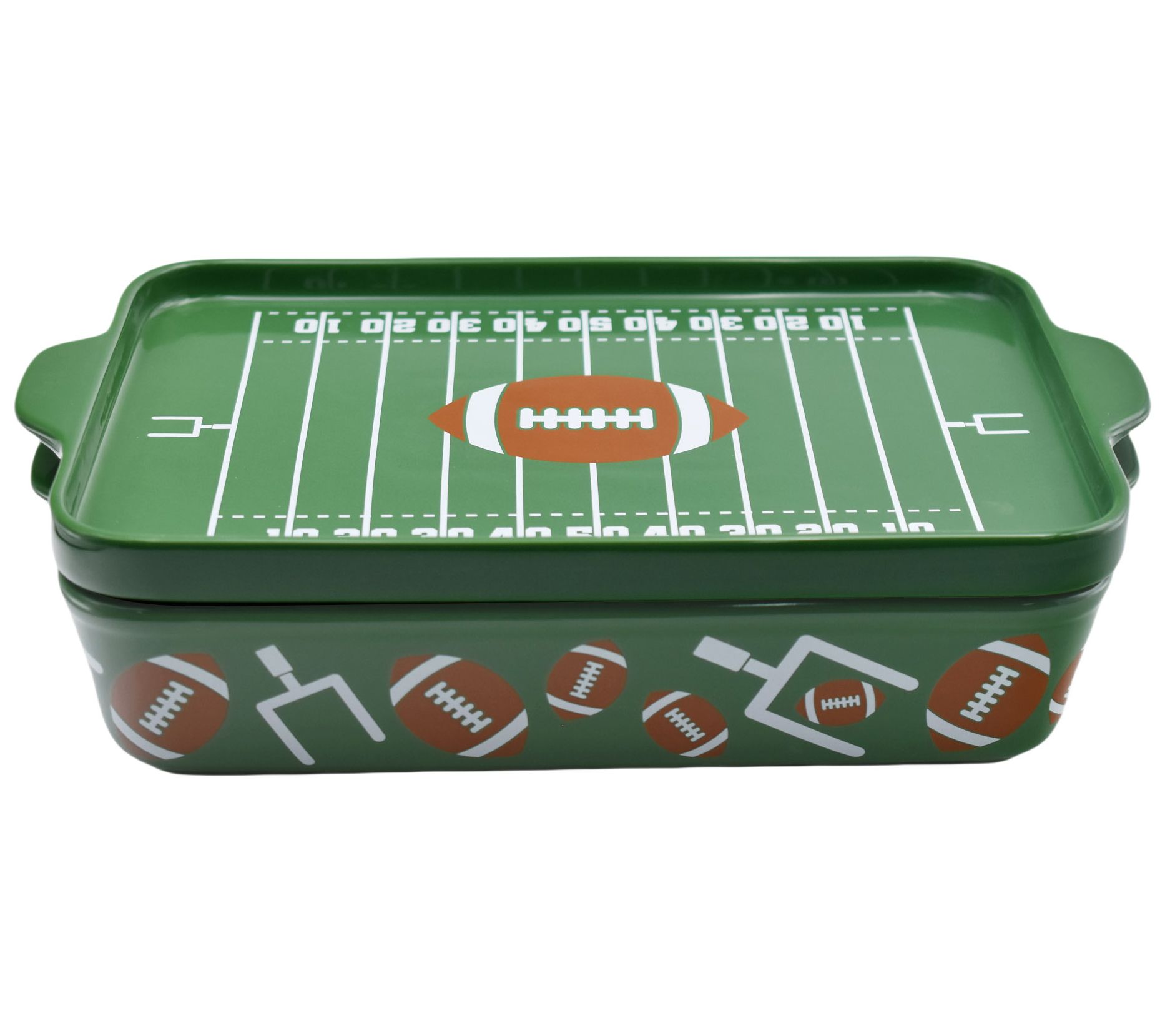 "As Is" Temp-tations Football 9"x13" Baker with Lid-It - QVC.com