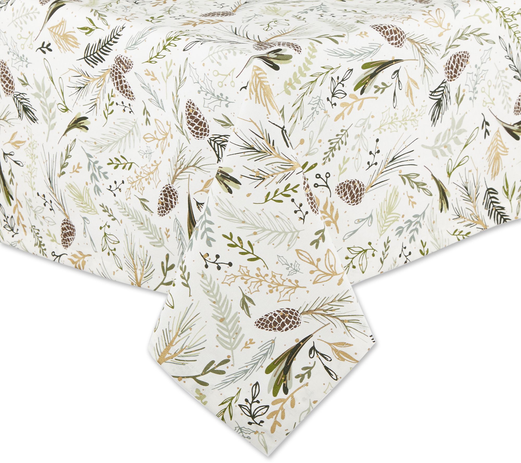 Design Imports 60" x 84" Sparkle Sprigs Tablecloth - QVC.com