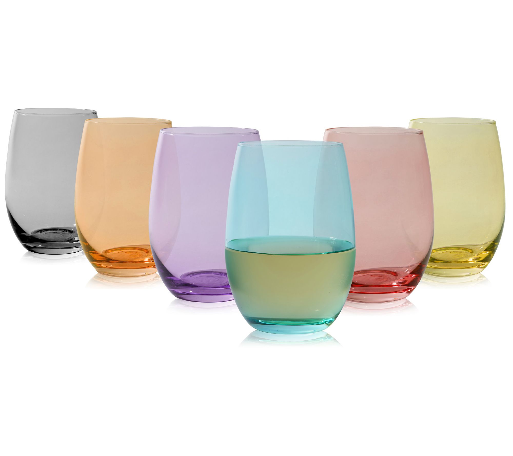 True Stemless Wine Glass Set of 6 - QVC.com