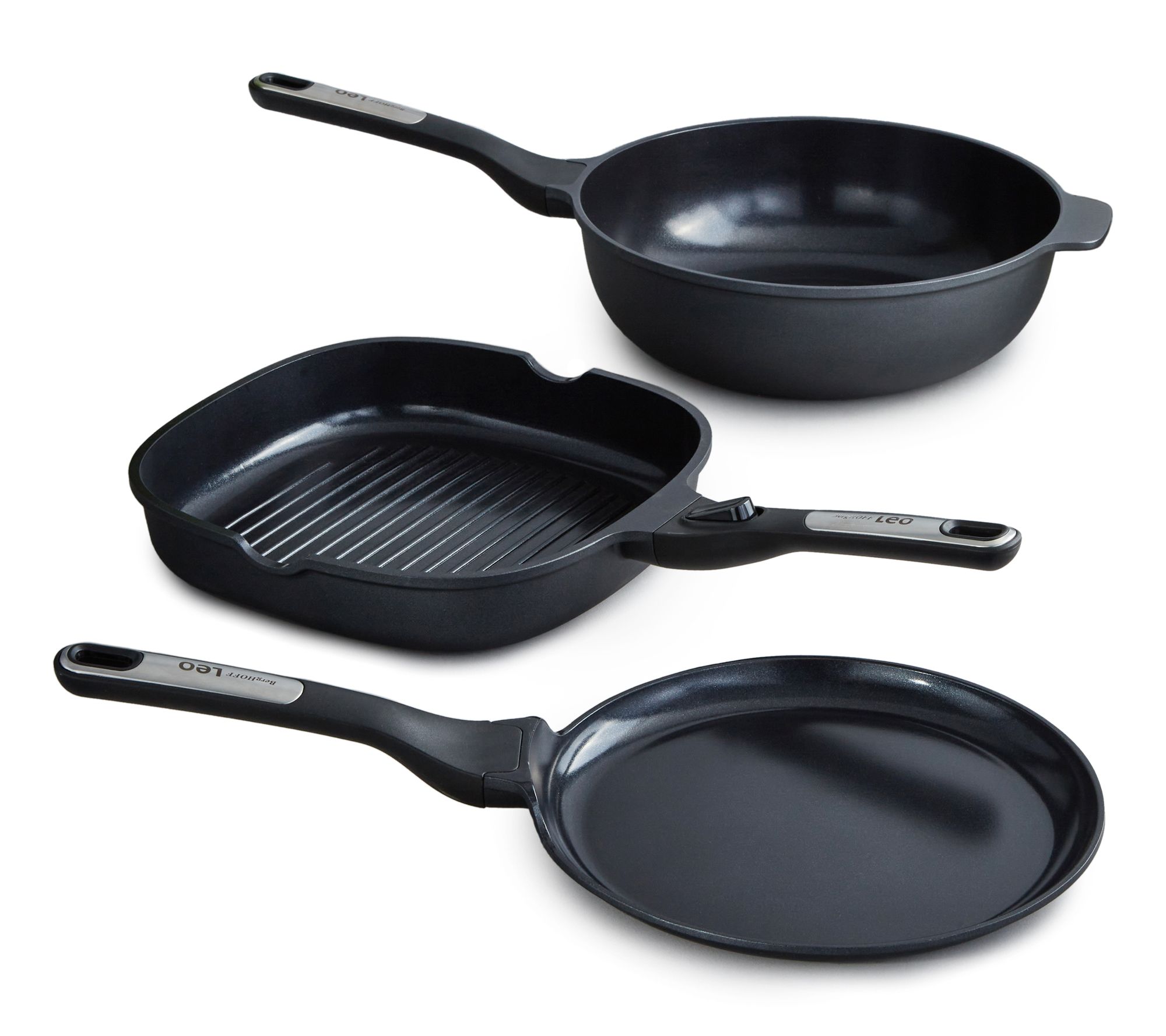BergHOFF Phantom 3-Pc Nonstick Ceramic Specialty Cookware Set - QVC.com