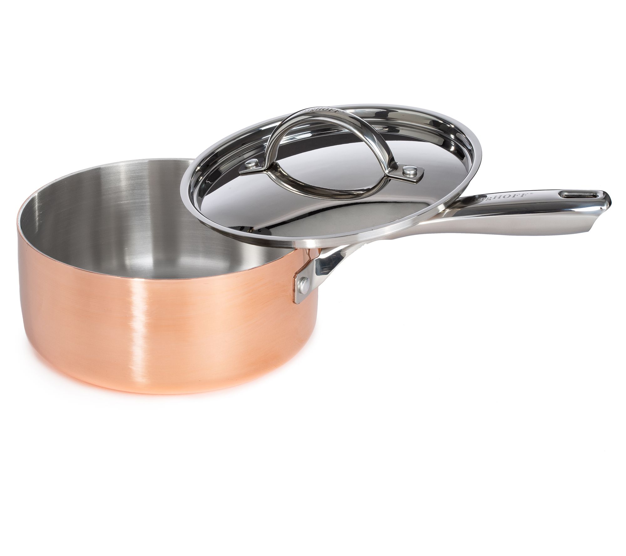 BergHOFF Vintage 4pc Tri-Ply Copper Cookware Set with Lids - QVC.com