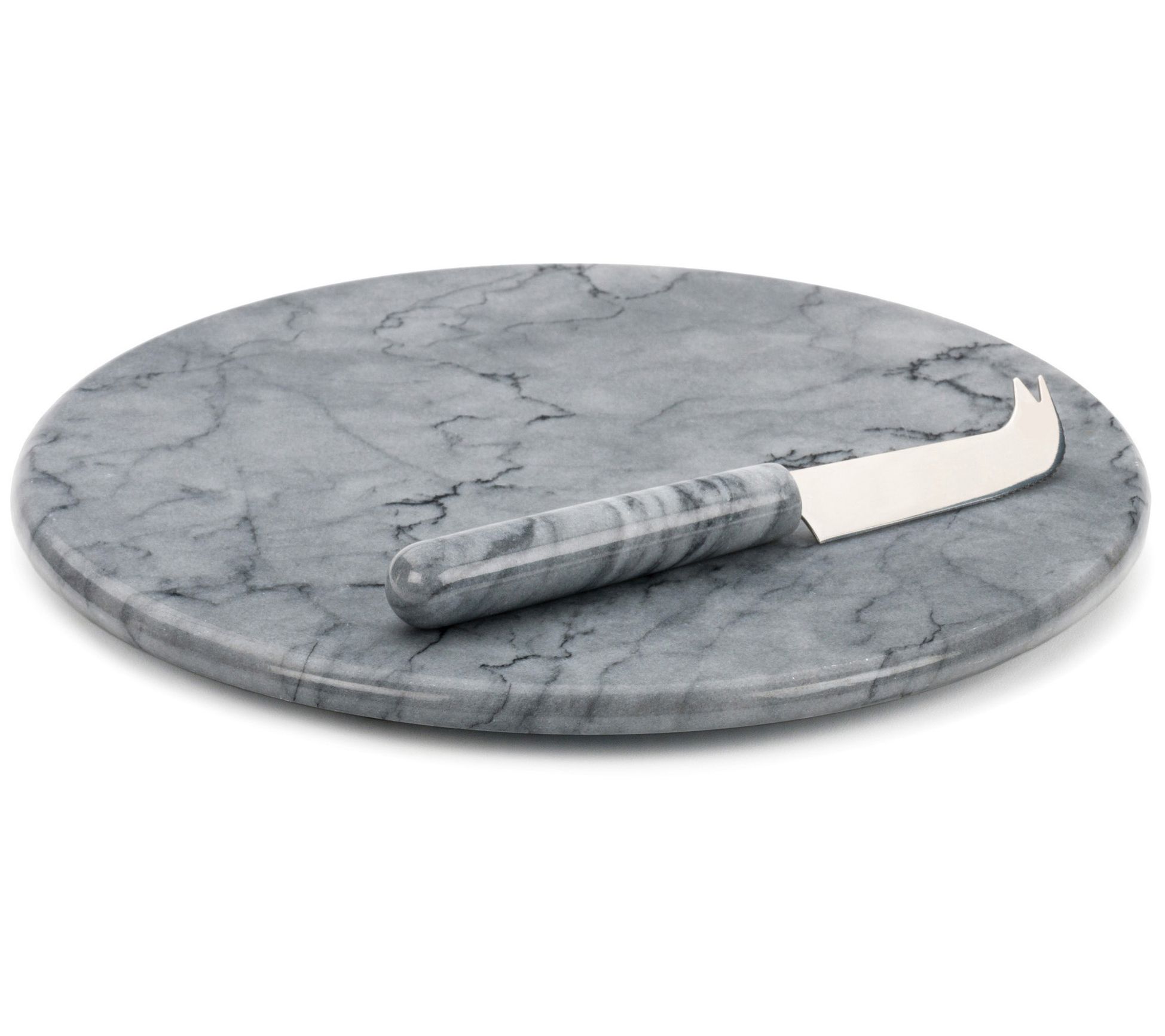 RSVP Grey Marble Cheese Board Set - QVC.com