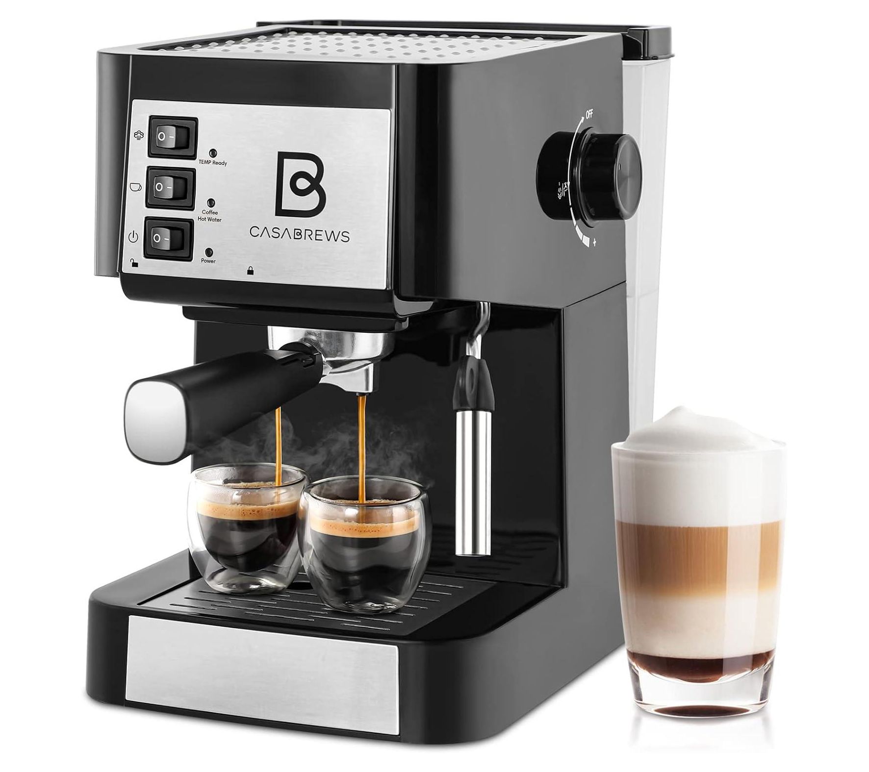 Casabrews 20 Bar Espresso Machine with Milk Frother - QVC.com