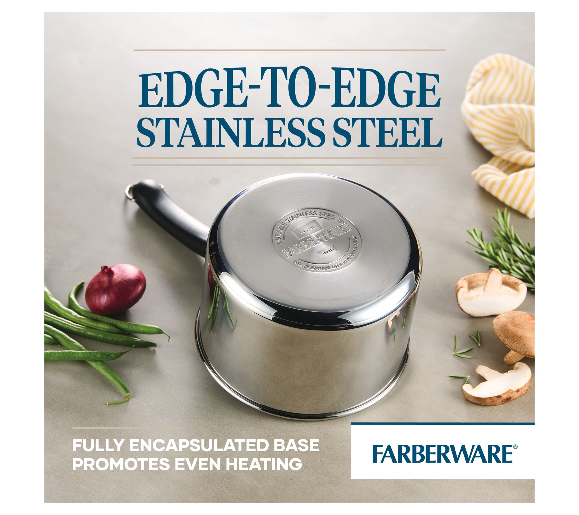Farberware Bril liance Stainles s Steel Saucepa n with Lid 3 Qt - QVC.com