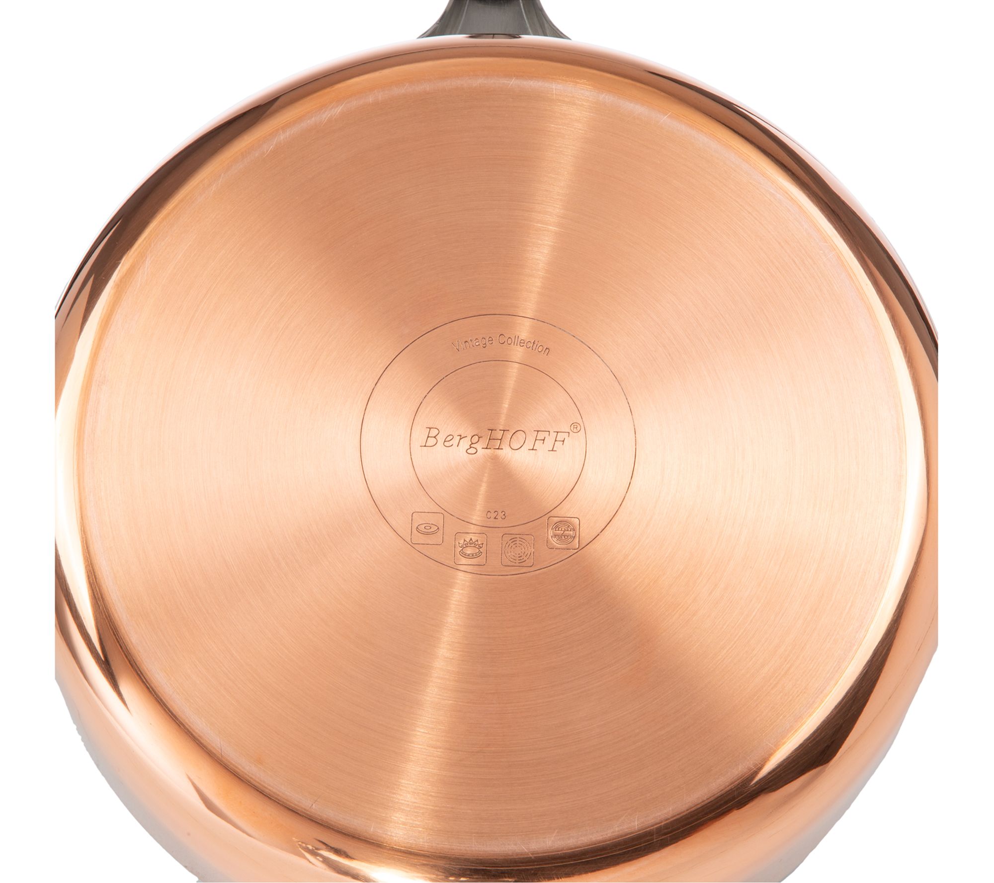 BergHOFF Vintage 6pc Tri-Ply Copper Cookware Set with Lids - QVC.com