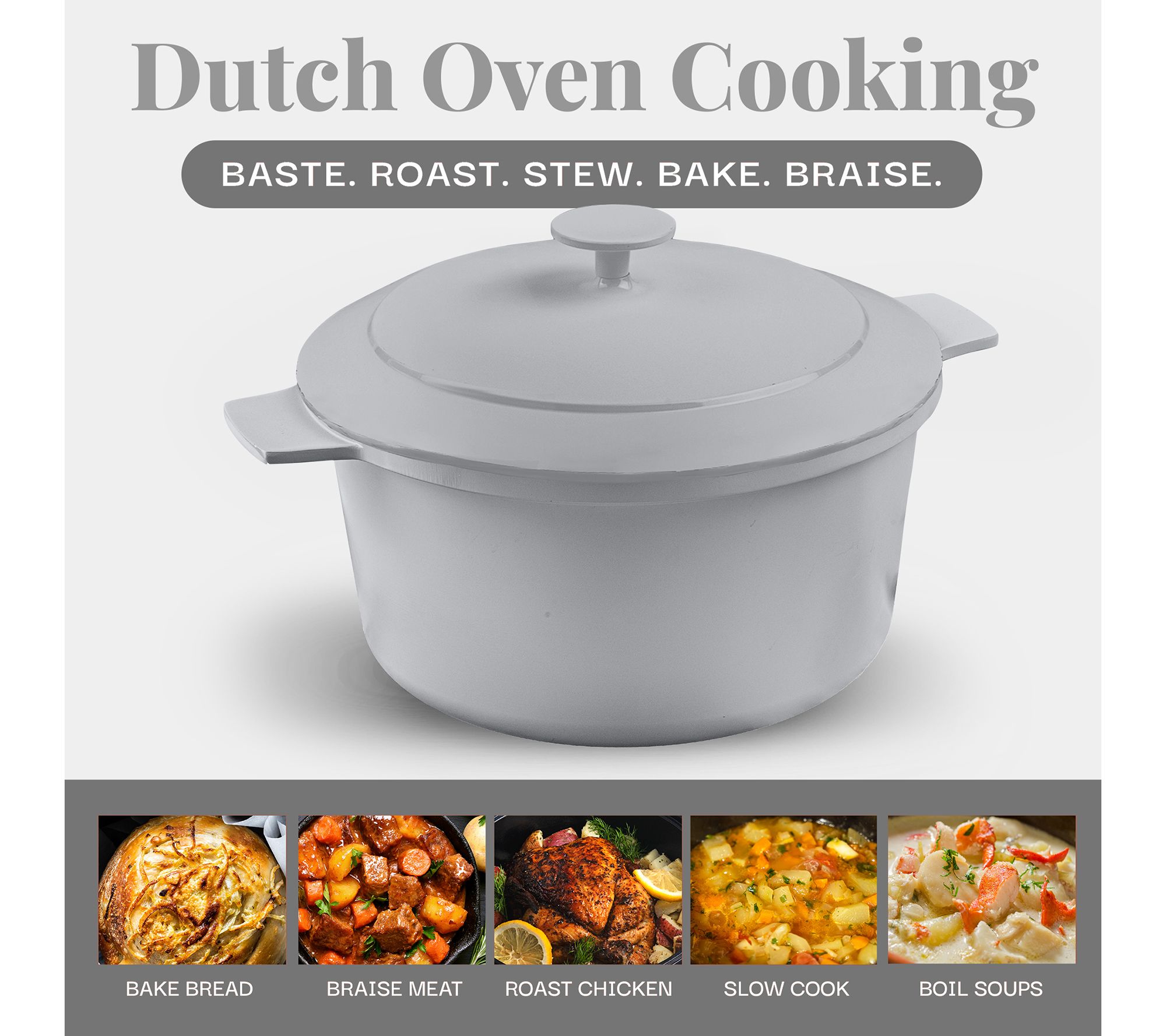 Gotham Steel 5 Quart Pot Nonstick Ceramic DutchOven With Lid - QVC.com