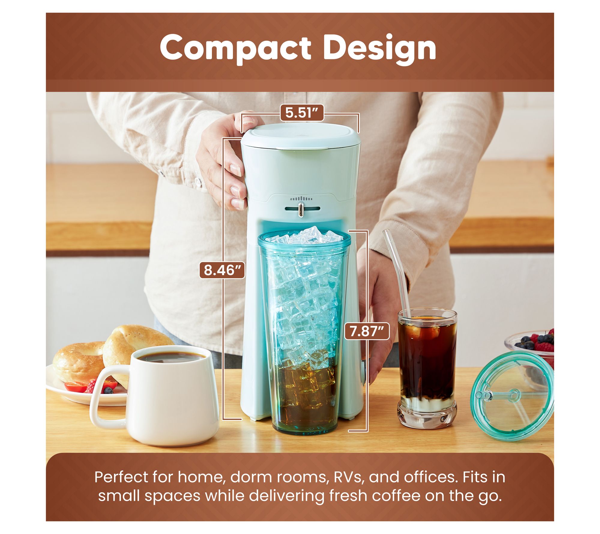 Hyperchiller Iced Coffee Maker with Cup, Lid and Straw - QVC.com