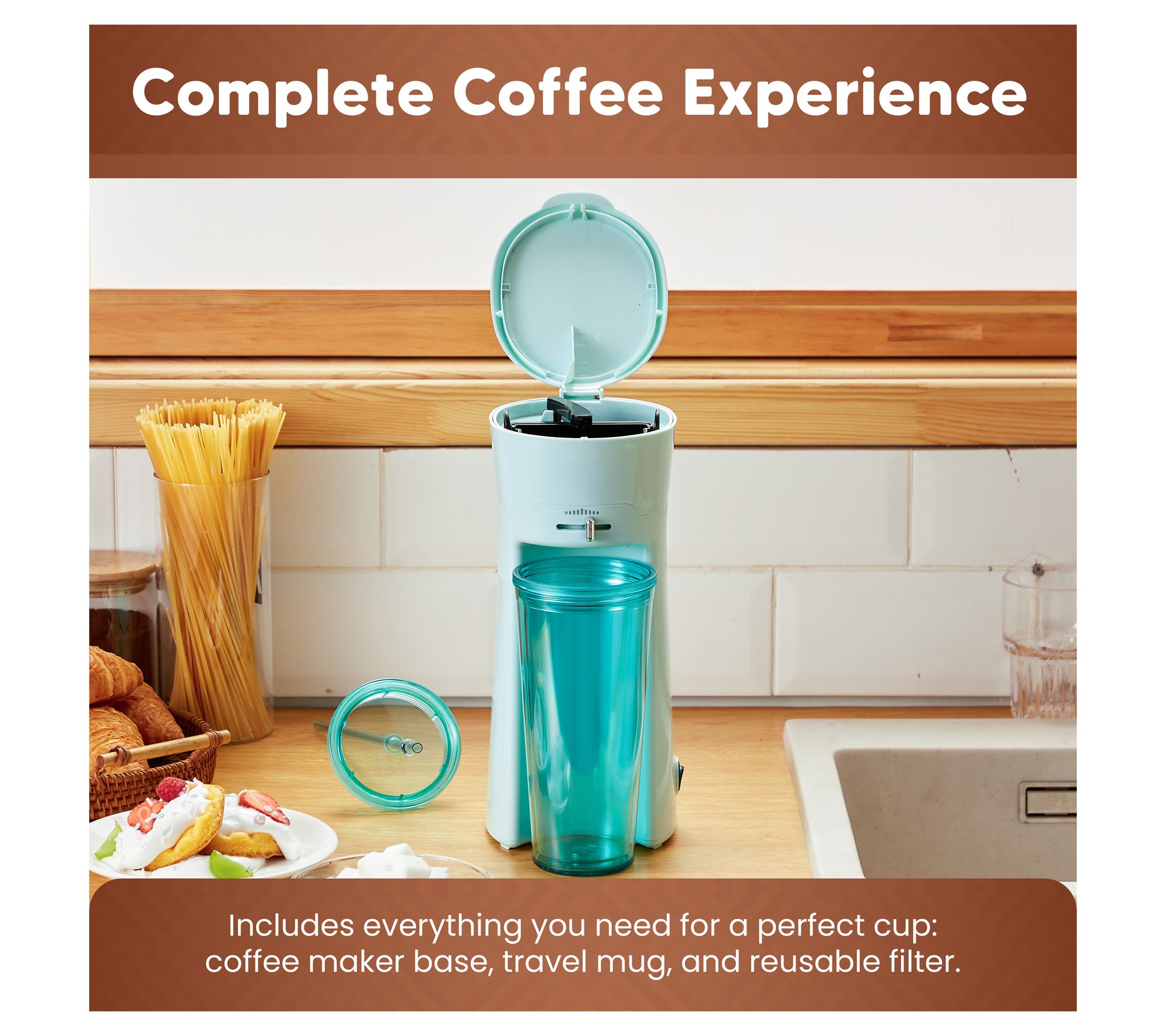 Hyperchiller Iced Coffee Maker with Cup, Lid and Straw - QVC.com