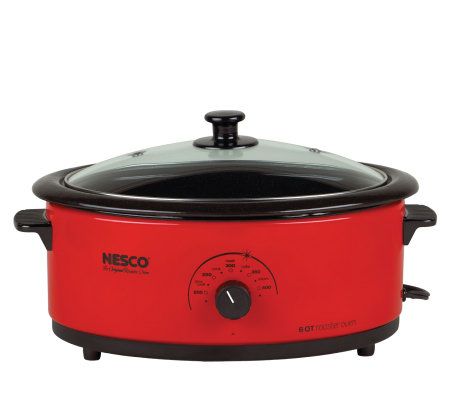 Nesco 6-qt Red Roaster Oven - QVC.com