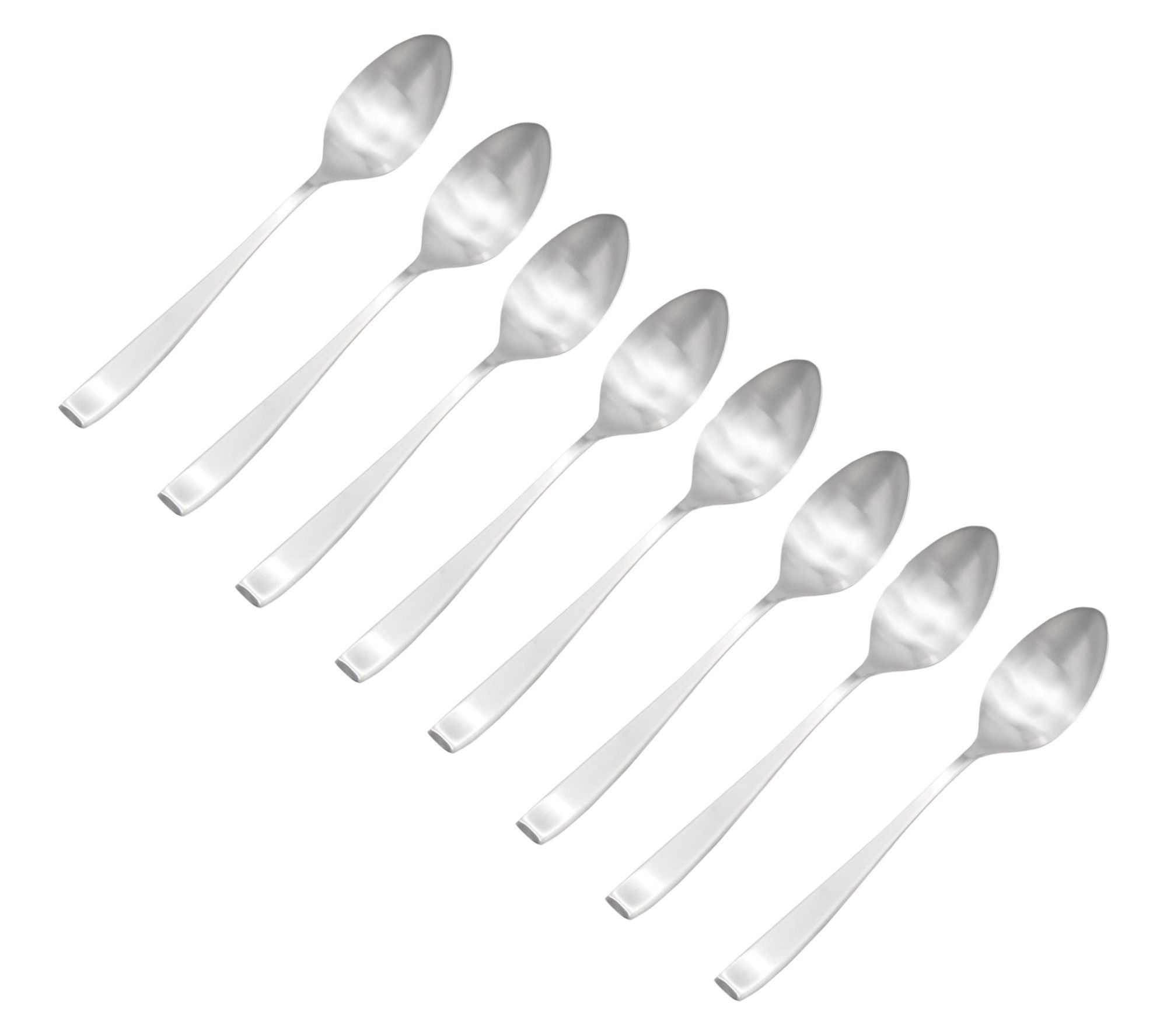 Godinger Set of 8 Chisel Matte 18/0 SS Teaspoons - QVC.com