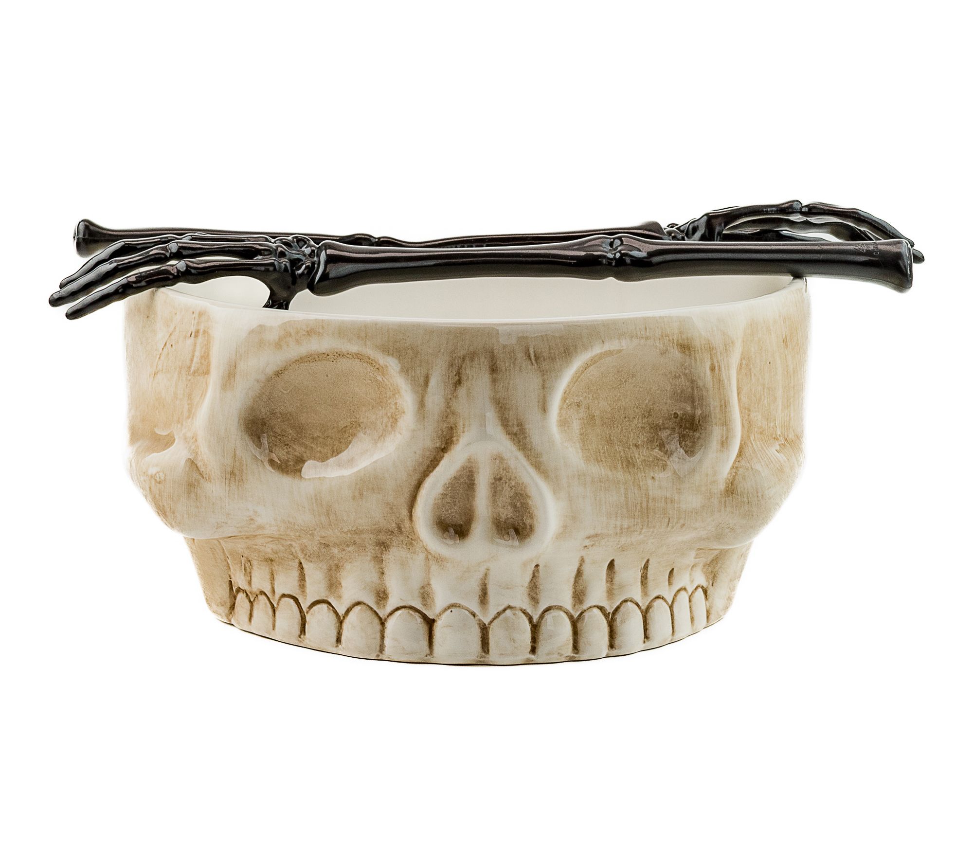 10 Strawberry Street Skull Serving Bowl, with Skeleton Serving - QVC.com