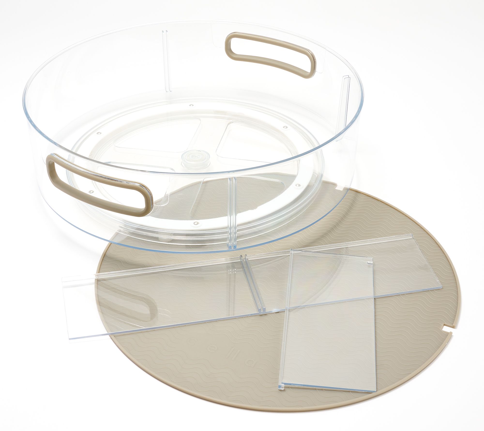 Cella 4-Pc 10" & 12" High Wall Turntables w/ Handles - QVC.com