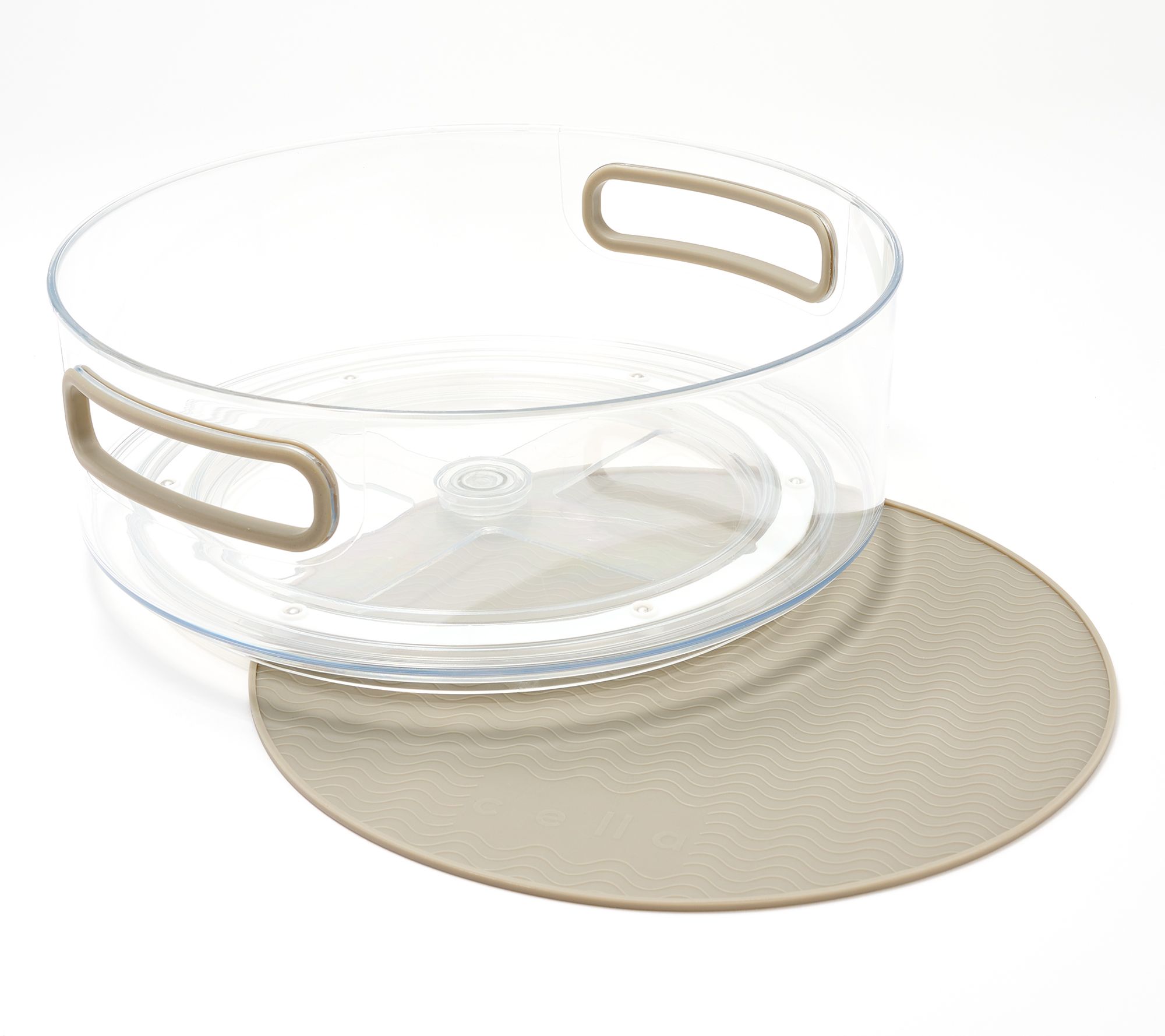 Cella 4-Pc 10" & 12" High Wall Turntables w/ Handles - QVC.com