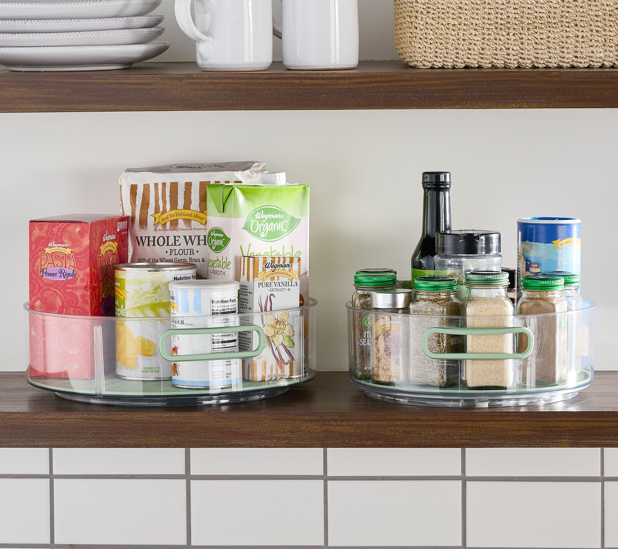 Cella 4-Pc 10" & 12" High Wall Turntables w/ Handles - QVC.com