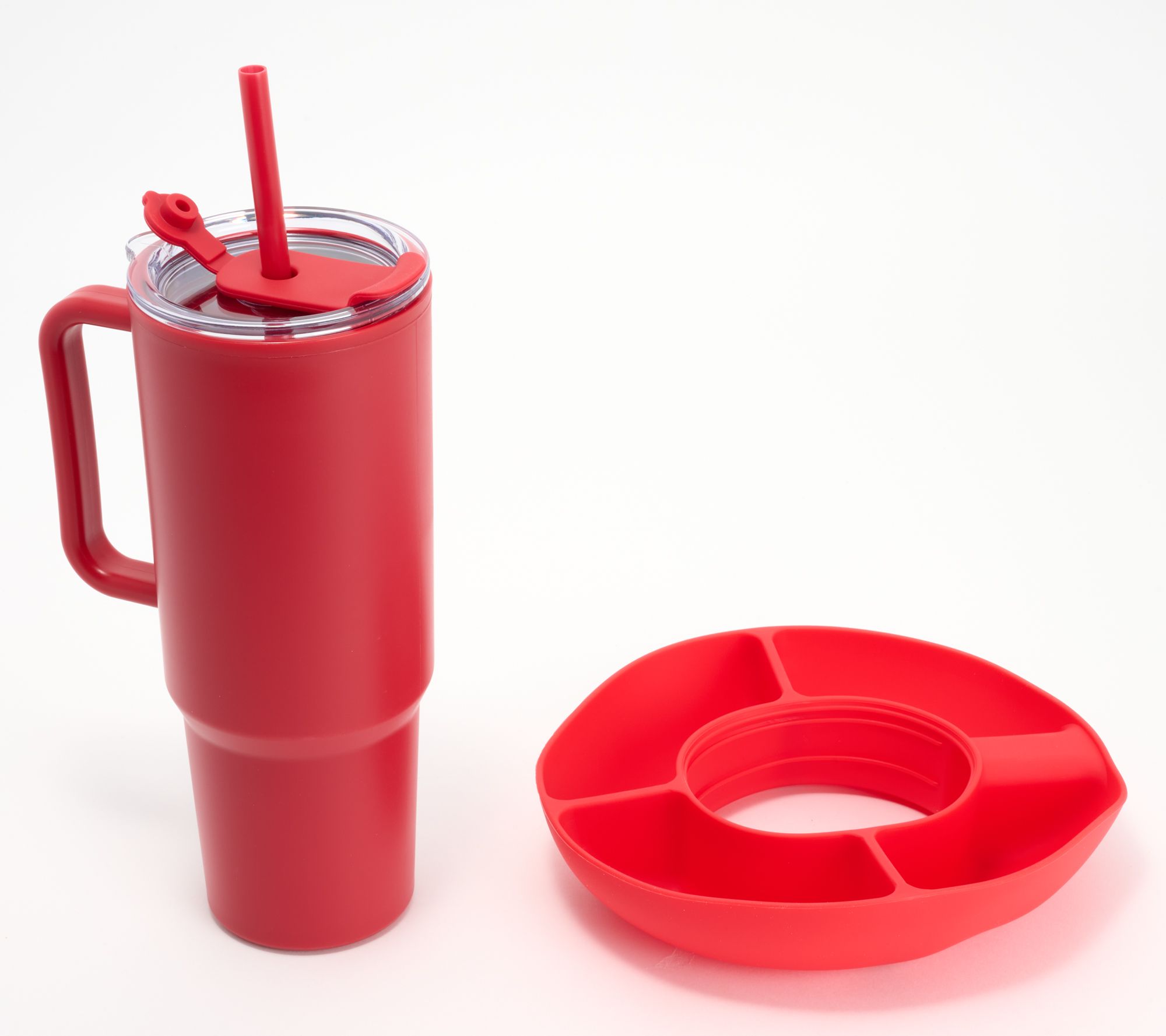 Primula 40oz Double Wall Tumbler w/ Snack Tray - QVC.com