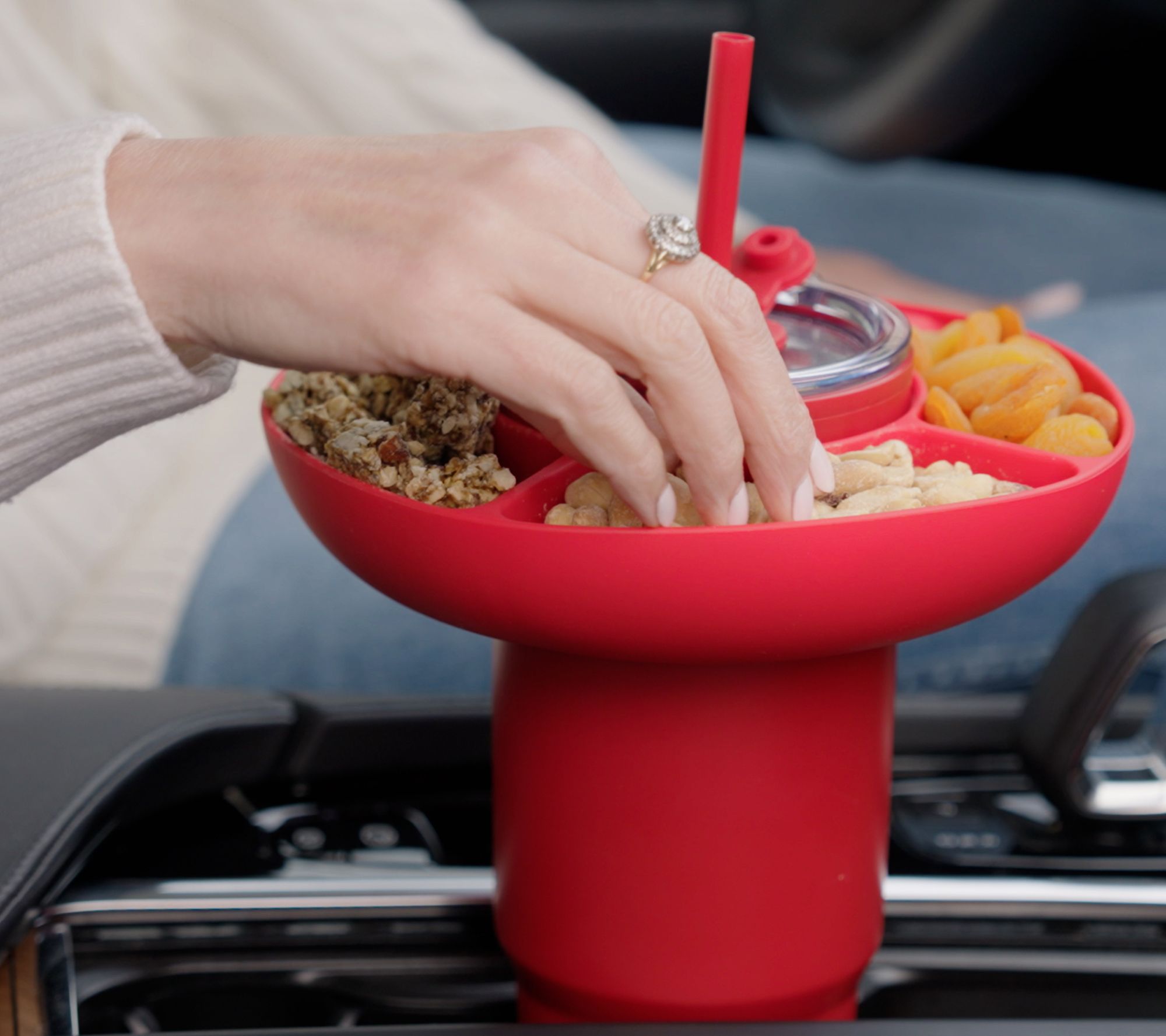 Primula 40oz Double Wall Tumbler w/ Snack Tray - QVC.com