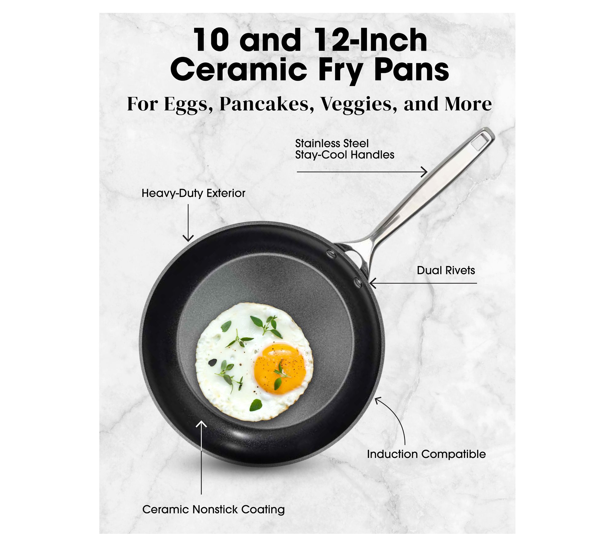 Gotham Steel Pro 2X Ultra Nonstick 10'' and 12'' Fry Pan Set - QVC.com