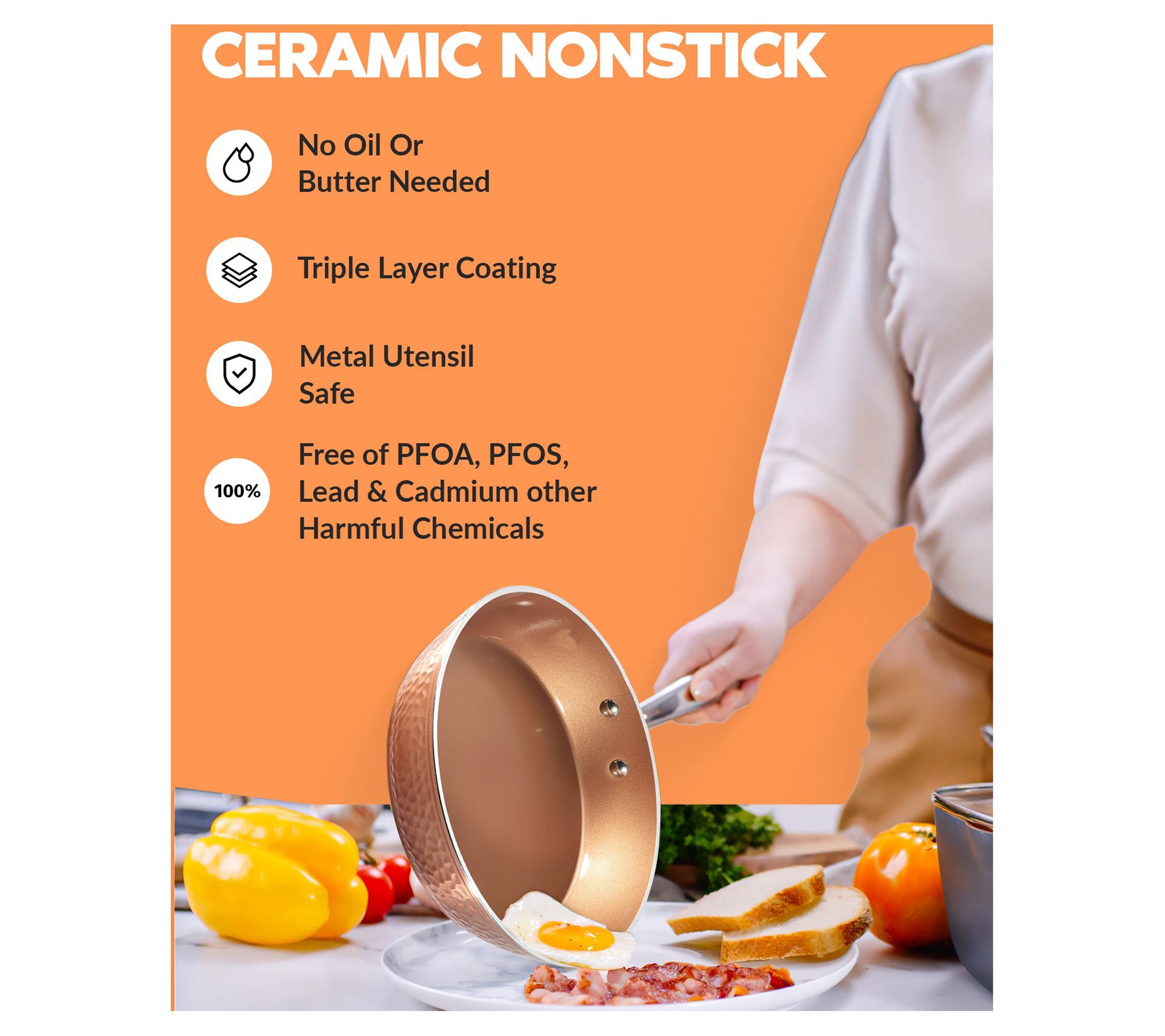 Gotham Steel Hammered 20 Piece Nonstick Cookware Bakeware Set - QVC.com