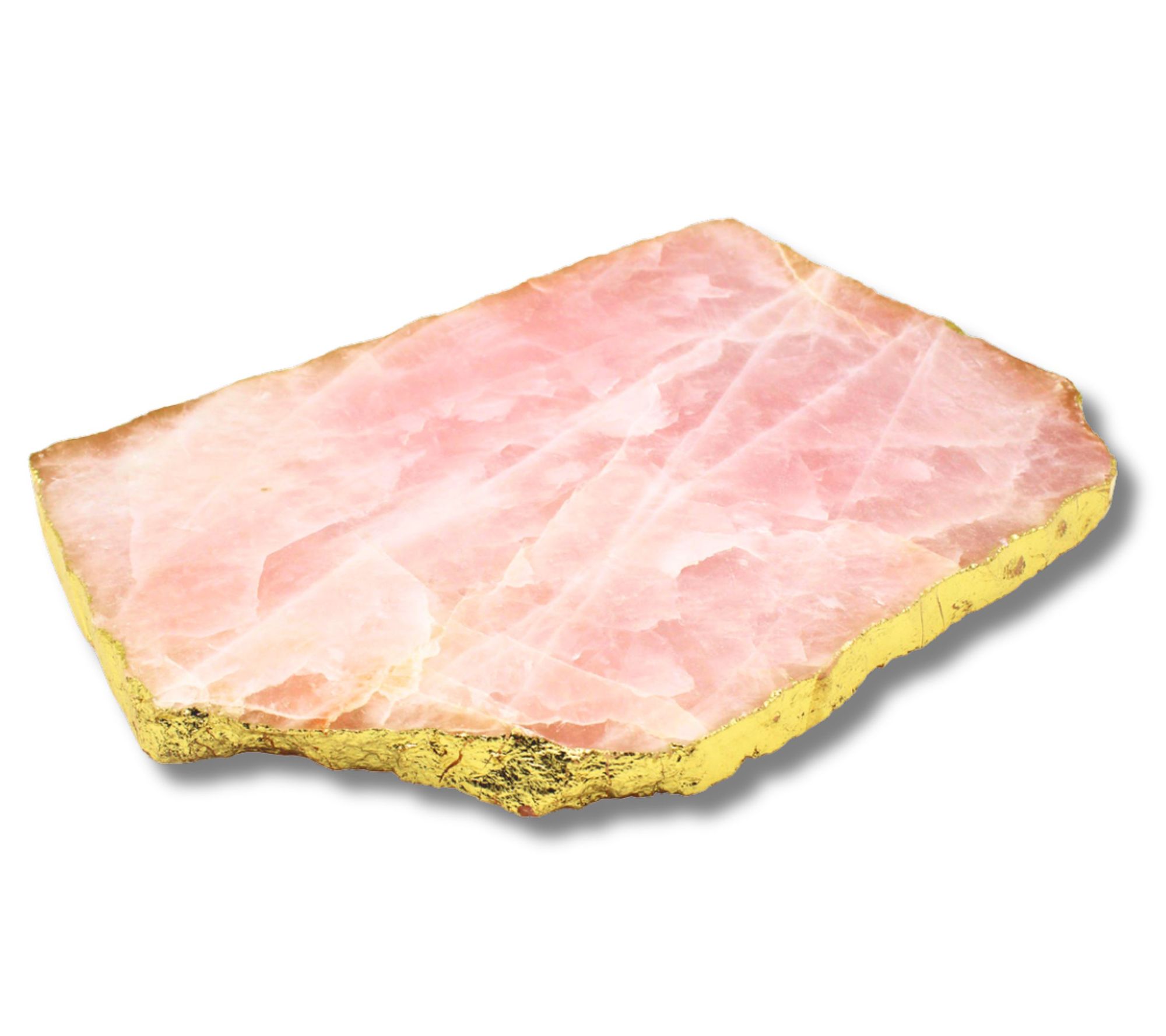 Godinger Rose Quartz Gold Edge Serving Board - QVC.com