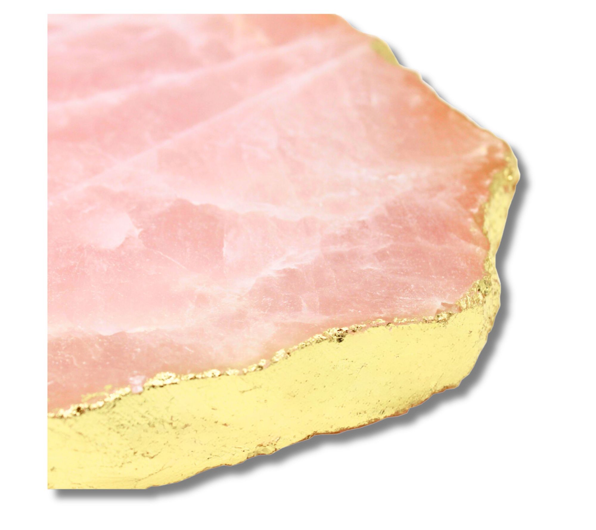 Godinger Rose Quartz Gold Edge Serving Board - QVC.com