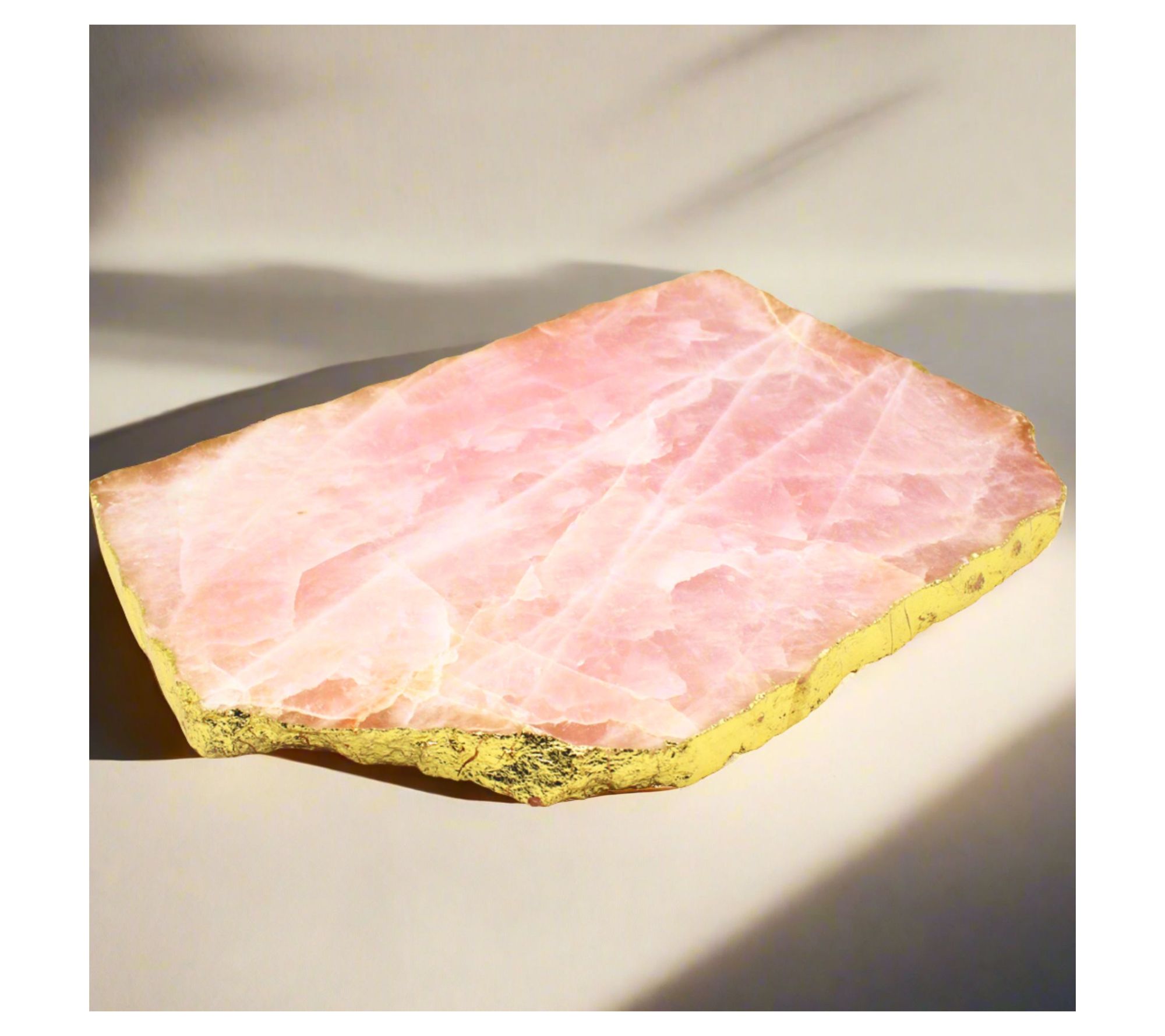 Godinger Rose Quartz Gold Edge Serving Board - QVC.com