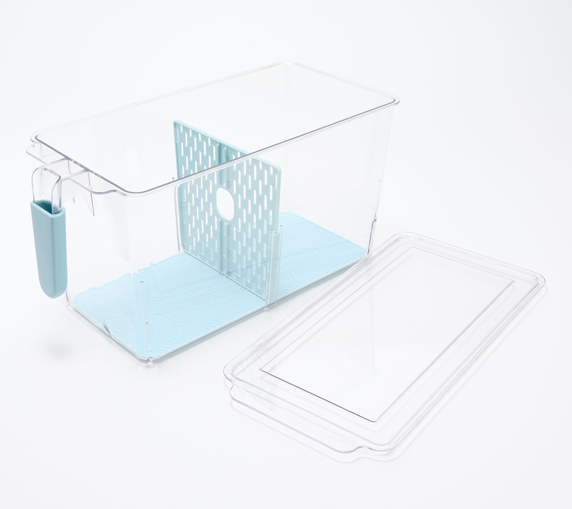 Cella S/3 Stackable Organizing Bins w/ Dividers, Lids & Handles - QVC.com