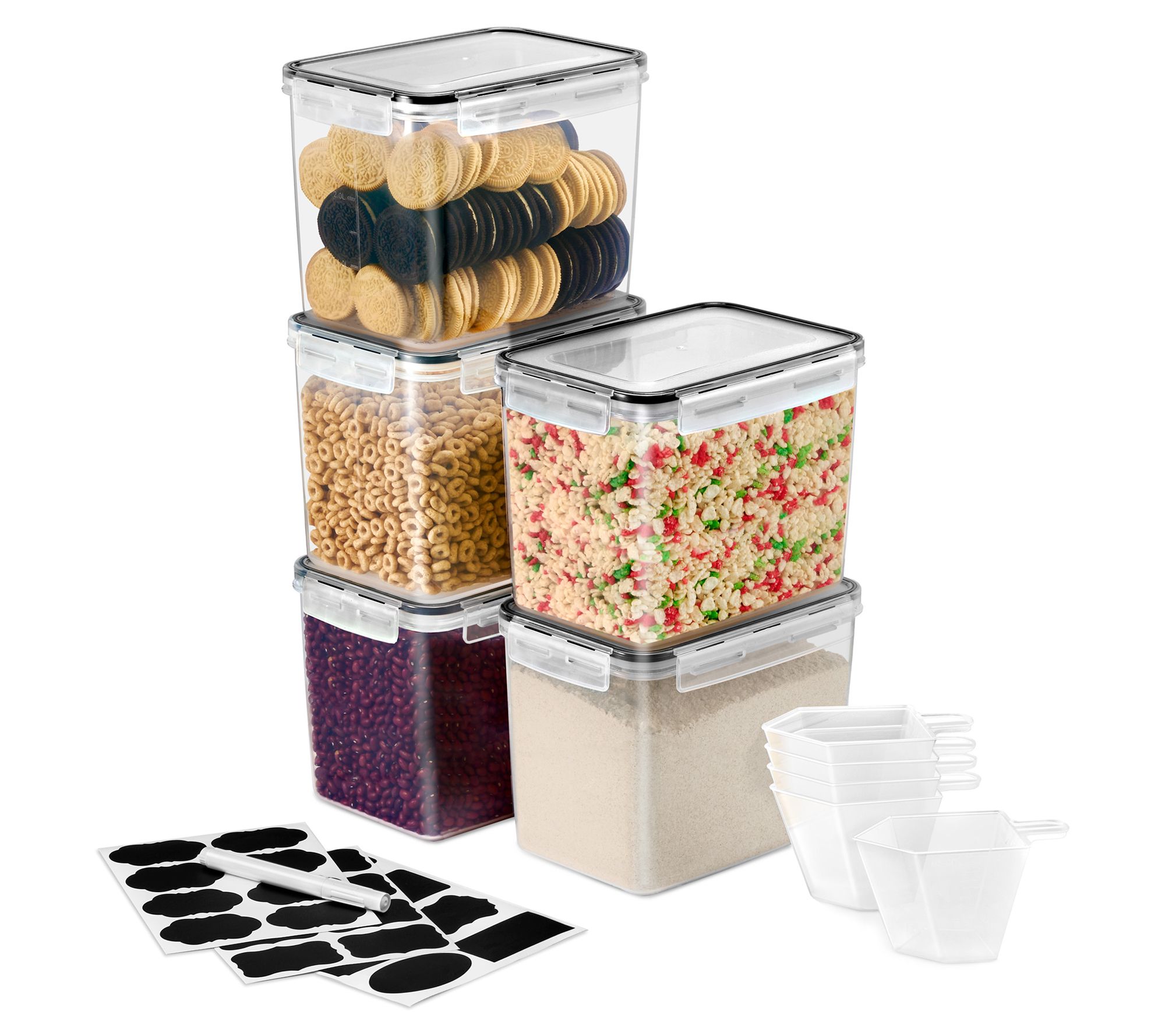 Sorbus Airtight Food Storage Containers with Lids 5-Pack - QVC.com