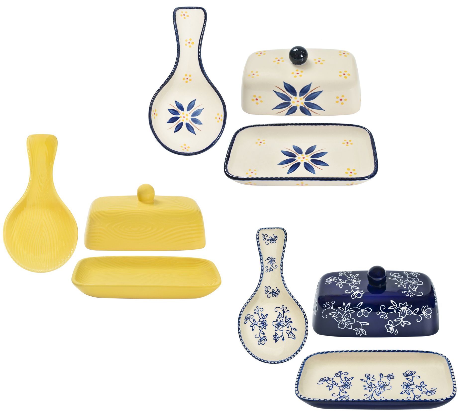 Temp-tations Extra Wide Butter Dish and Spoon Rest Set - QVC.com