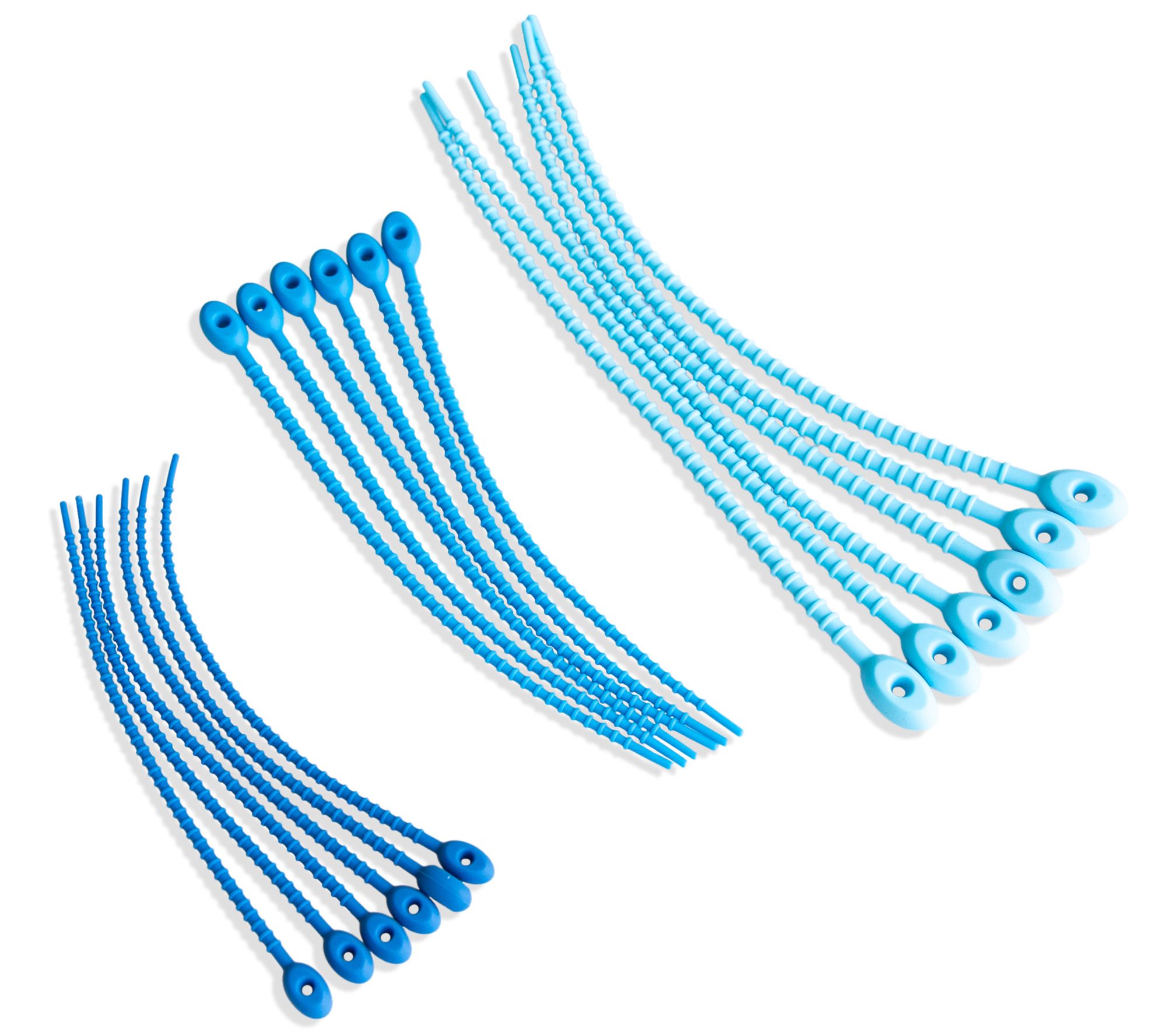 SIFTR Set of 18 Multifunction Silicone Reuseable Ties - QVC.com