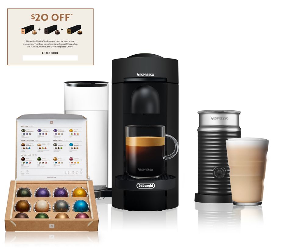 Nespresso Vertuo Plus Coffee/Espresso Maker w Frother and Voucher - QVC.com