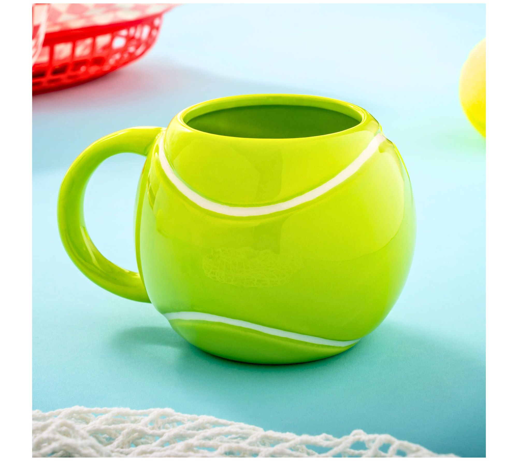 Godinger League Tennis Ball Mug Set of 4 - QVC.com