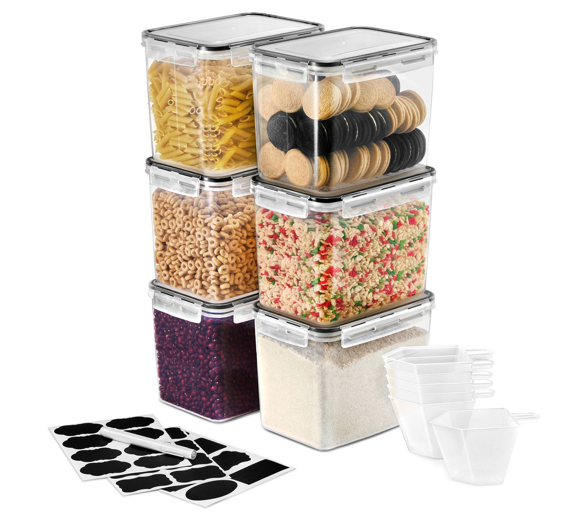 Sorbus Food Storage Containers with Airtight Lids 6-Pack - QVC.com