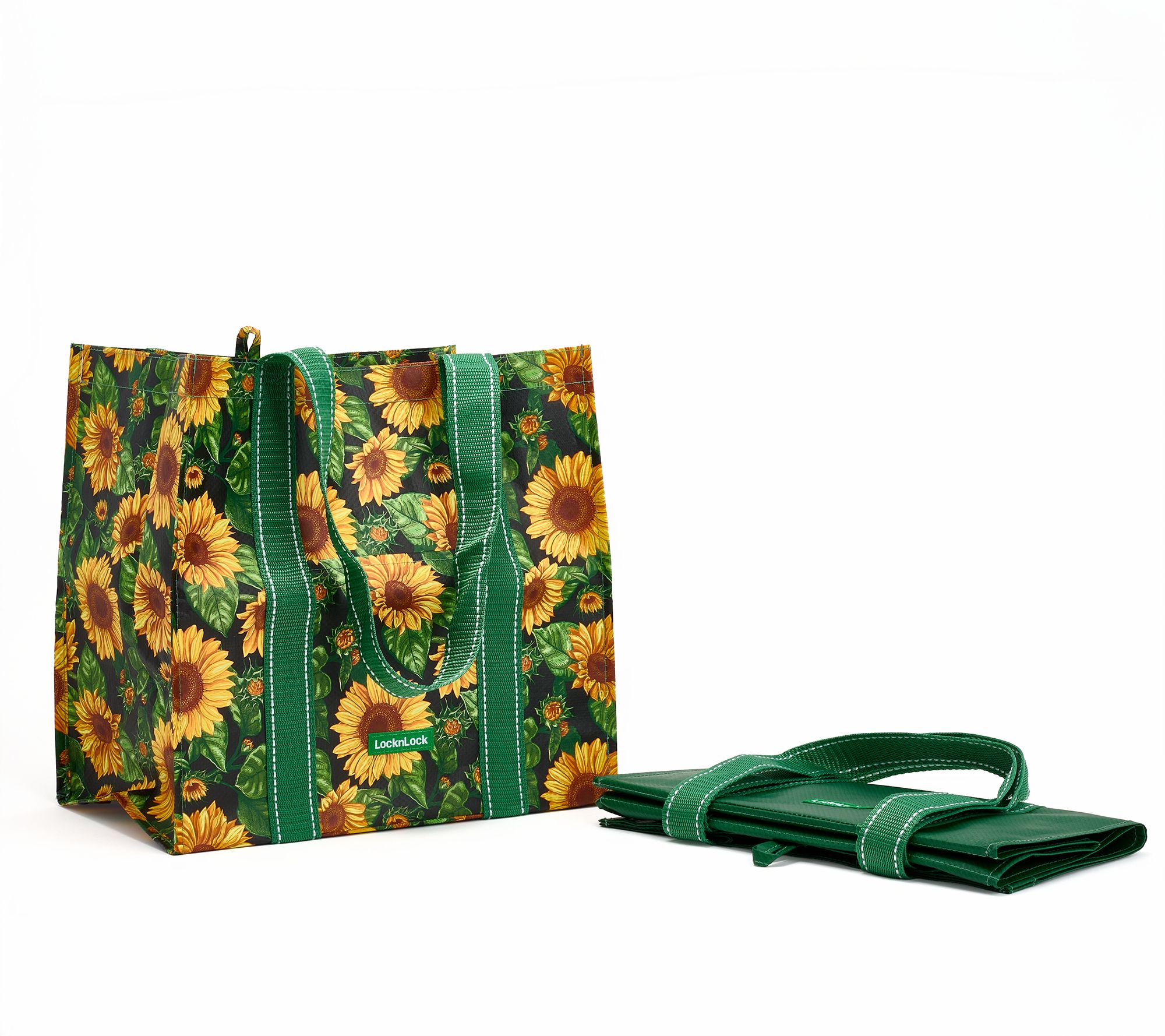 LocknLock Set of 2 Harvest Print Shopping Tote Bags - QVC.com