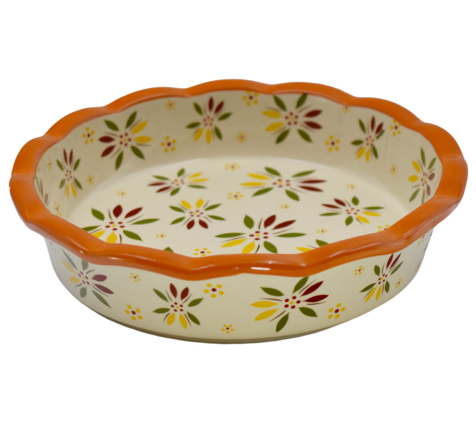 Temp-tations Seasonal Scalloped Edge Pie Plate - QVC.com