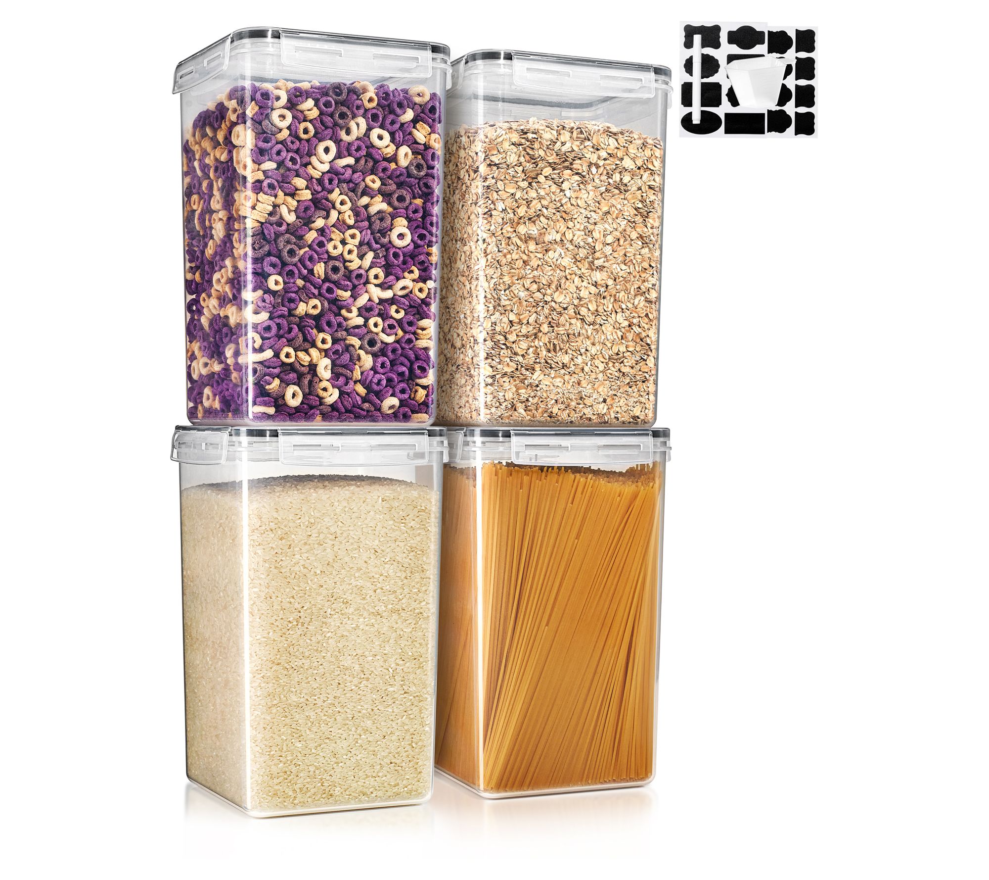 Sorbus 4-Pack Food Storage Containers with Airtight Lids - QVC.com