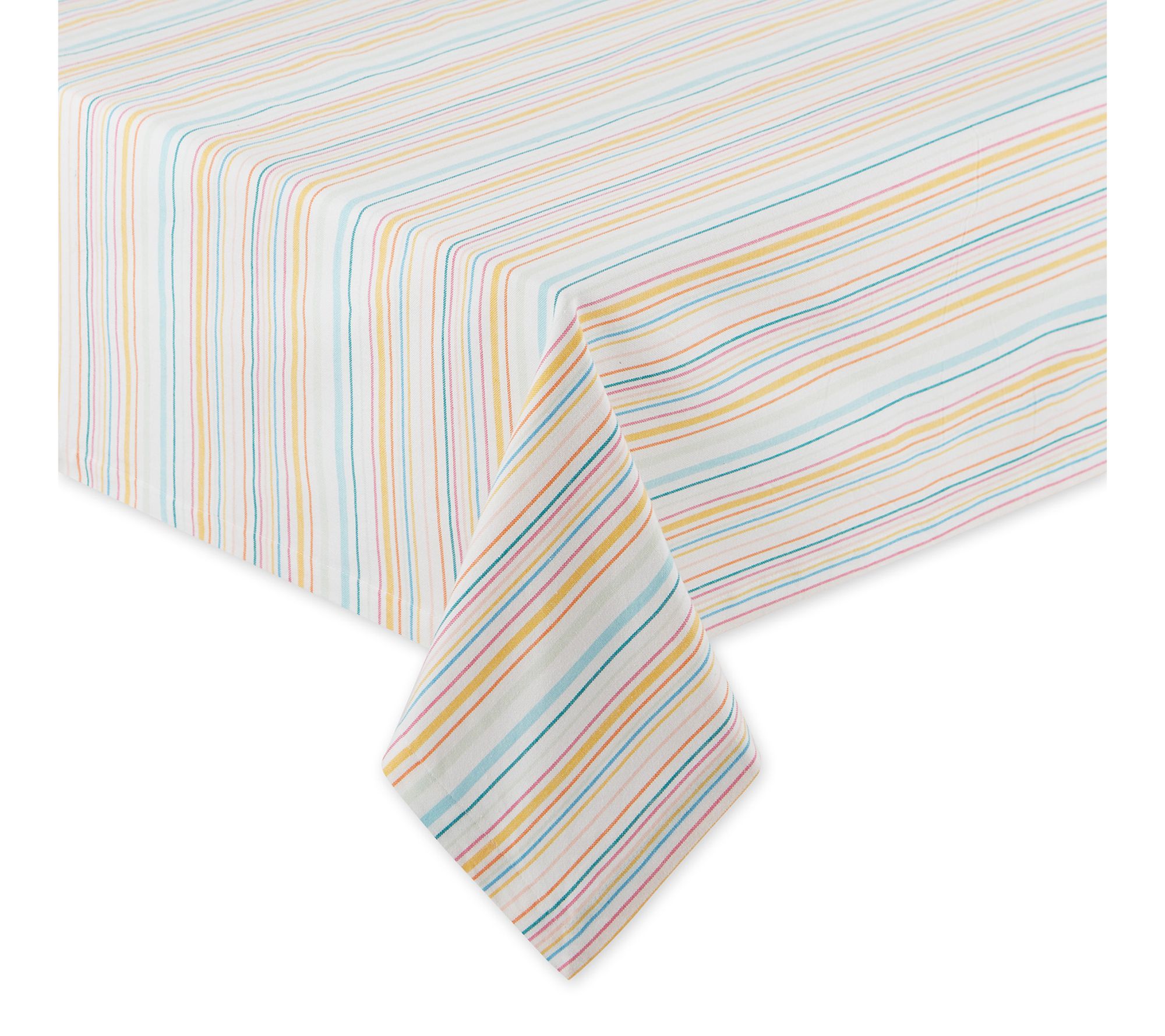 Design Imports Malibu Stripes Tablecloth - 52 X52 - QVC.com