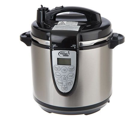 CooksEssentials 6 Quart Multi Function Pressure Cooker w/ Steam Basket ...