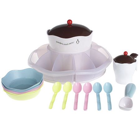 Snacky's Ice Cream Party Snack Serving Set — QVC.com