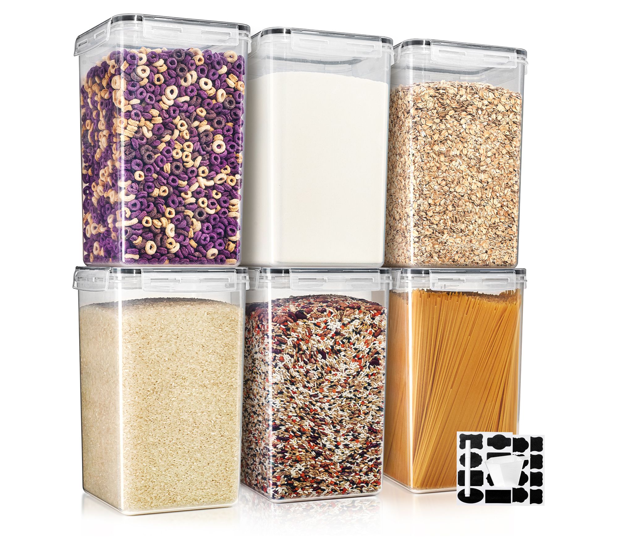 Sorbus 6-Pack Food Storage Containers with Airtight Lids - QVC.com