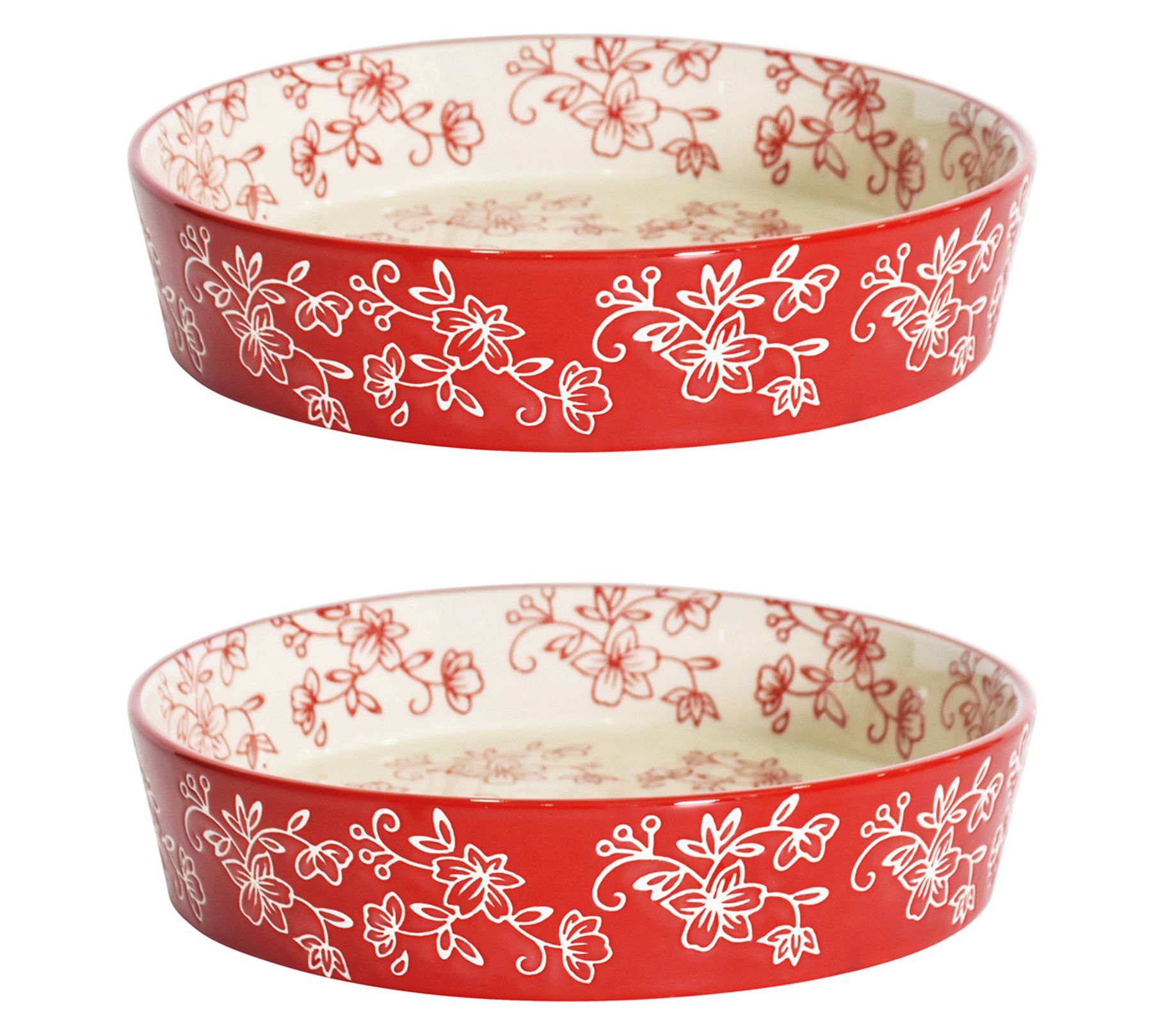 Temp-tations Set of (2) 9" Round Baking Dishes - QVC.com