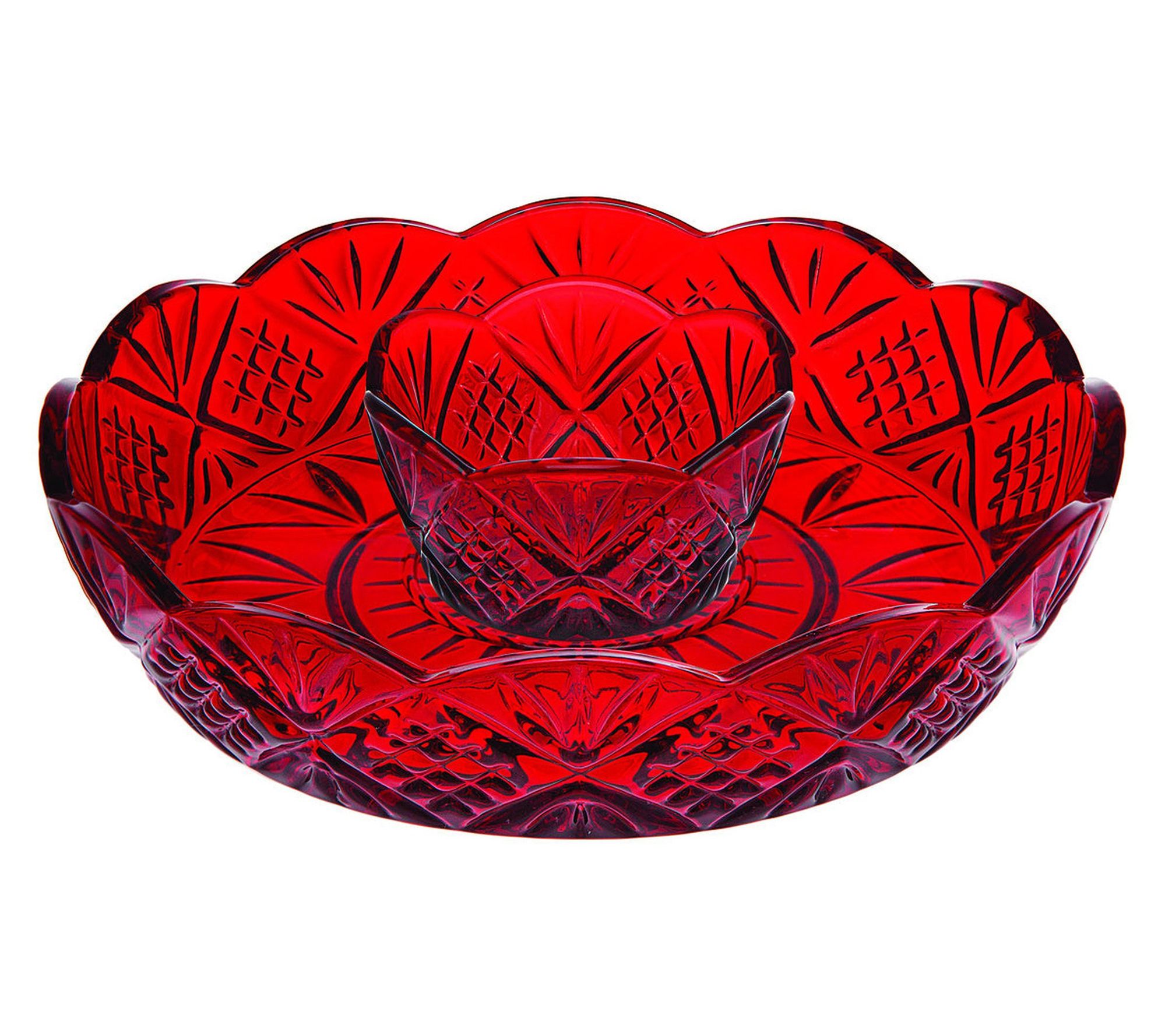 Godinger Dublin Red Mini Chip-n-Dip - QVC.com