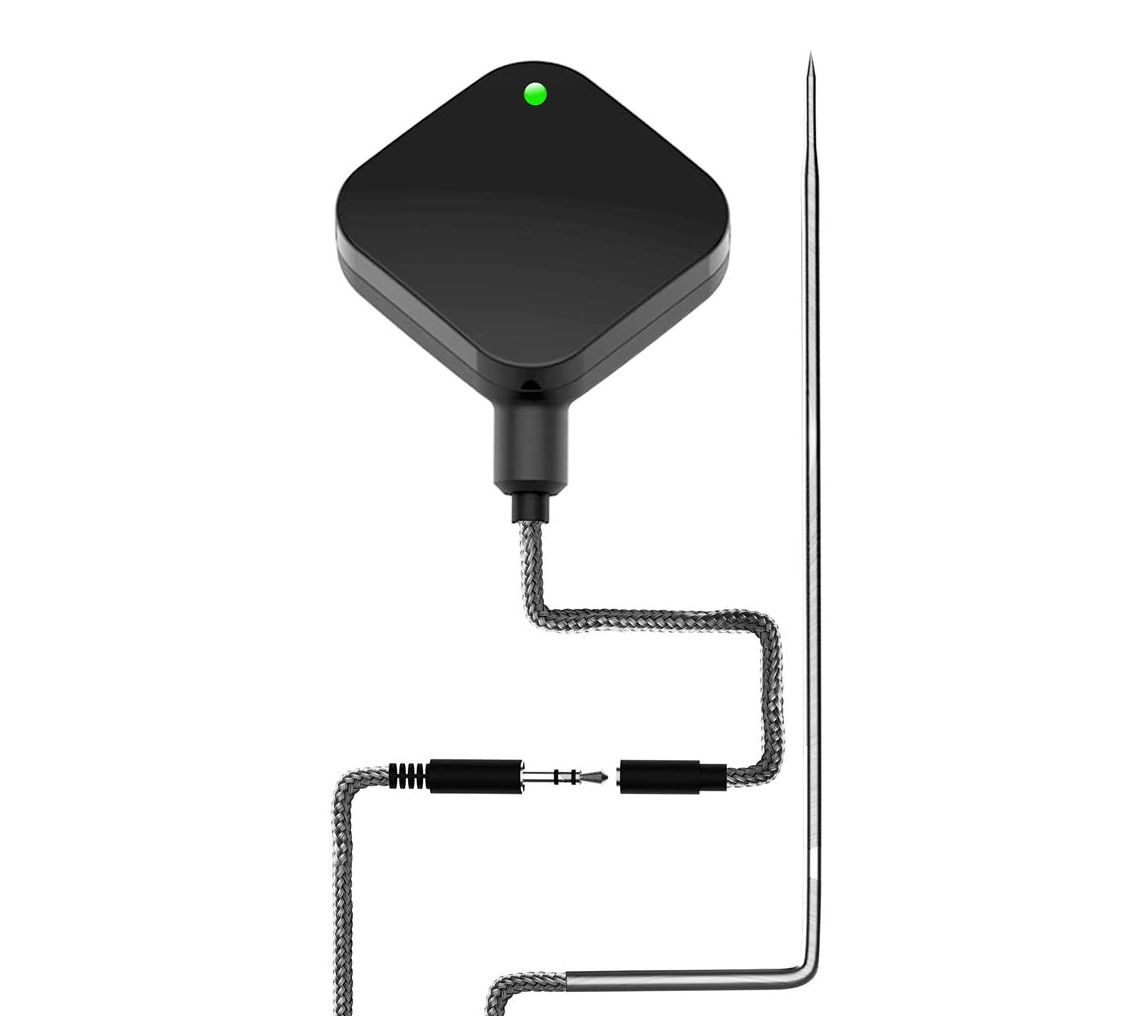 Nutrichef Smart Bluetooth BBQ Thermometer withStainless Probe - QVC.com