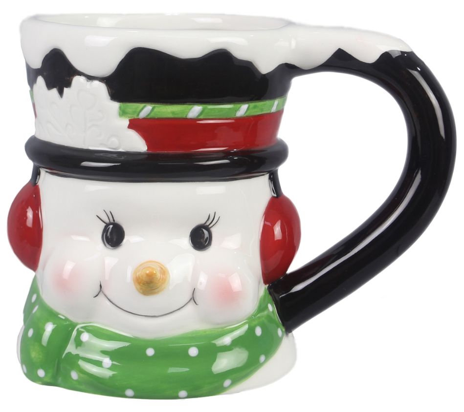 Young's Inc. Ceramic Snowman Mug - QVC.com