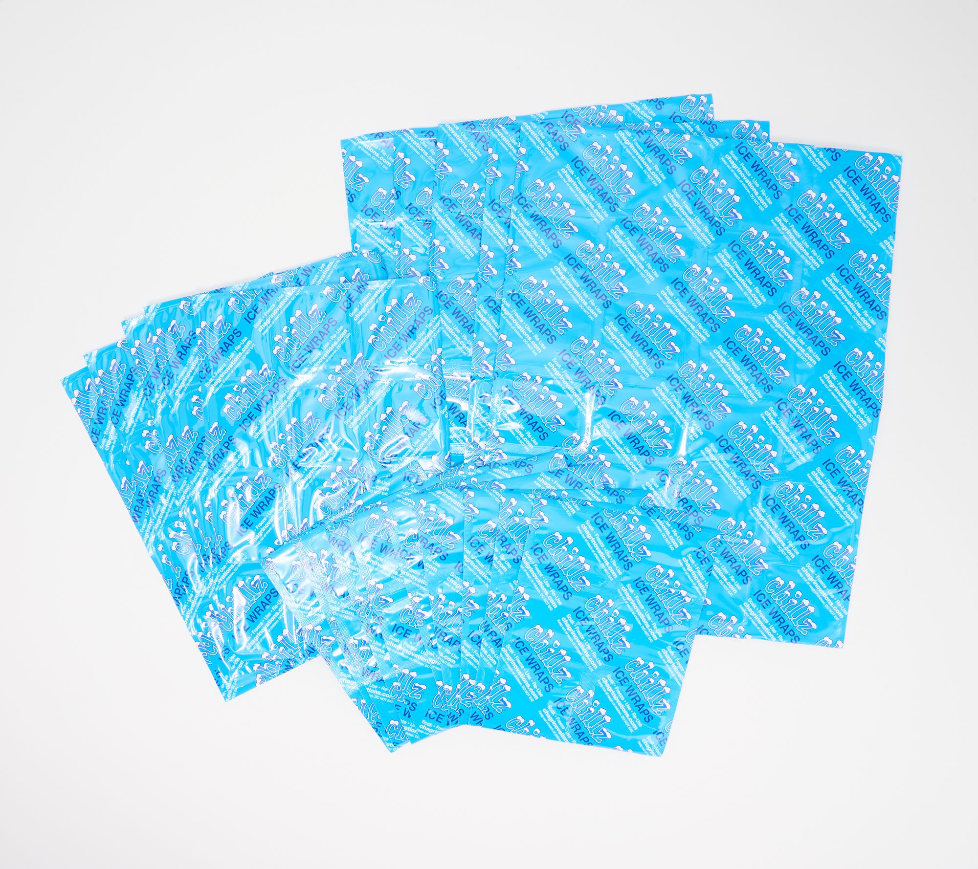Chillz Set of 20 Reusable Printed Ice Sheets - QVC.com