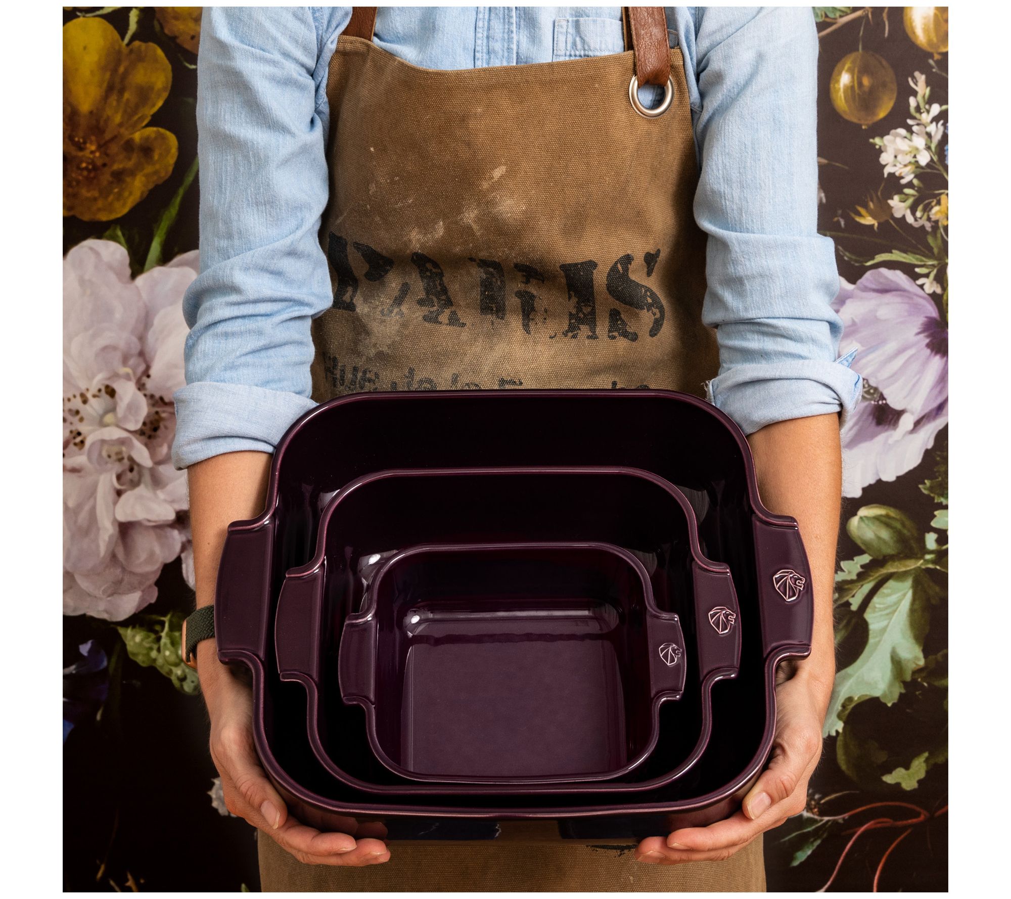 Peugeot 14" Square Oven Dish with Handles - QVC.com